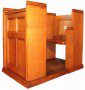 ROBERT MOUSEMAN THOMPSON ECCLESIASTIC OAK LECTERN WITH INTEGRAL PEW ...