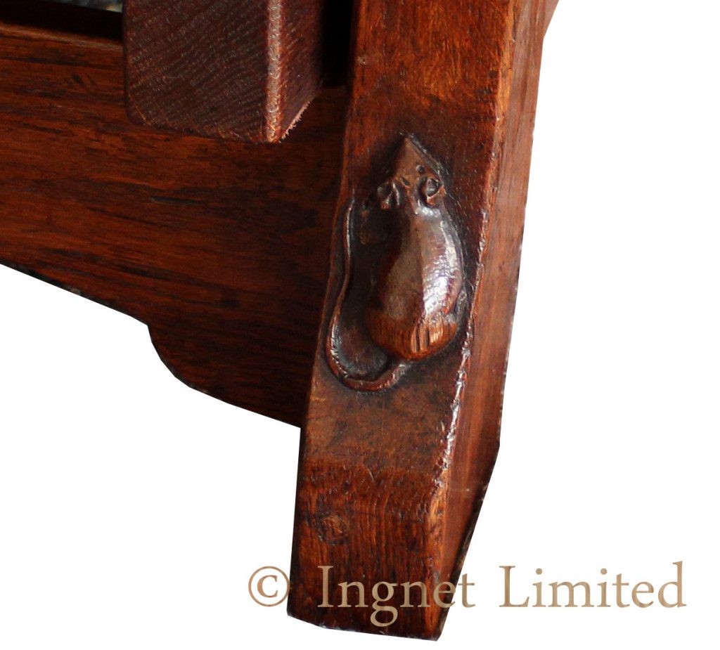 ROBERT MOUSEMAN THOMPSON EARLY ADZED OAK READING CHAIR – Ingnet