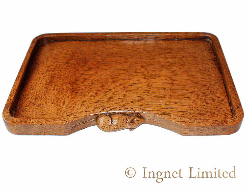 ROBERT MOUSEMAN THOMPSON RARE ADZED OAK TRAY – Ingnet