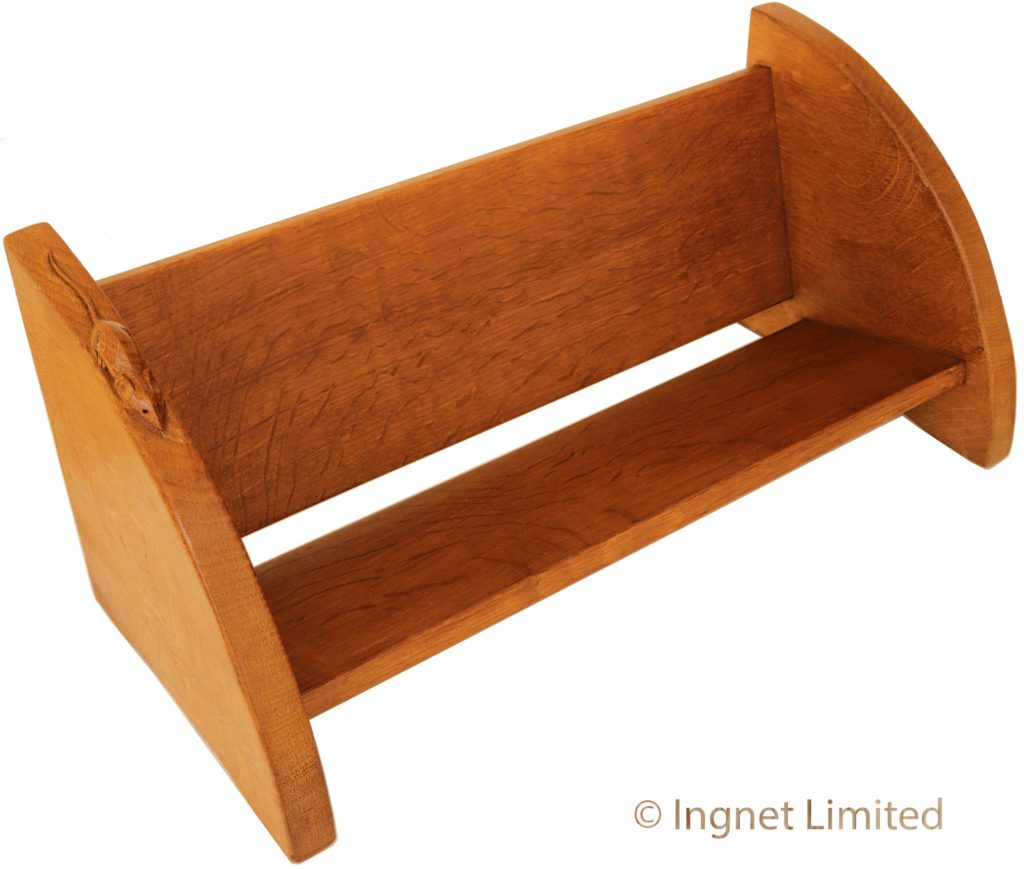 ROBERT MOUSEMAN THOMPSON ADZED OAK BOOK TROUGH – Ingnet