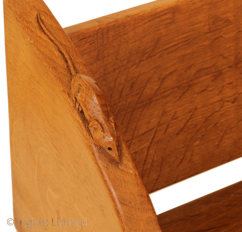 ROBERT MOUSEMAN THOMPSON ADZED OAK BOOK TROUGH – Ingnet