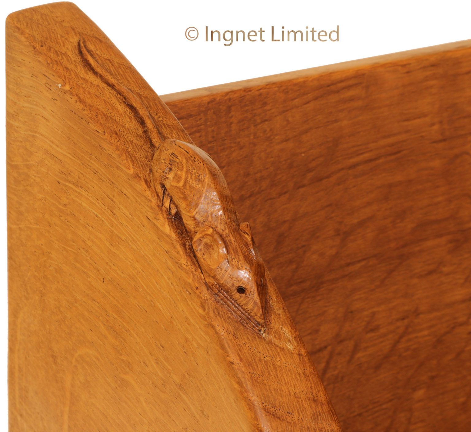 ROBERT MOUSEMAN THOMPSON ADZED OAK BOOK TROUGH – Ingnet