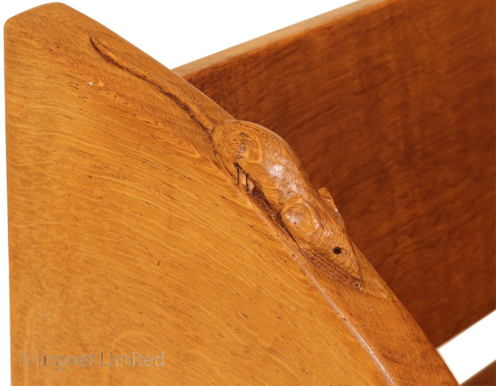 ROBERT MOUSEMAN THOMPSON ADZED OAK BOOK TROUGH – Ingnet