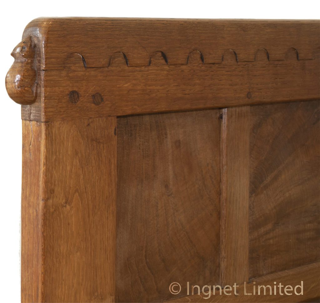 ROBERT MOUSEMAN THOMPSON EARLY LARGE SINGLE ADZED OAK BED – Ingnet