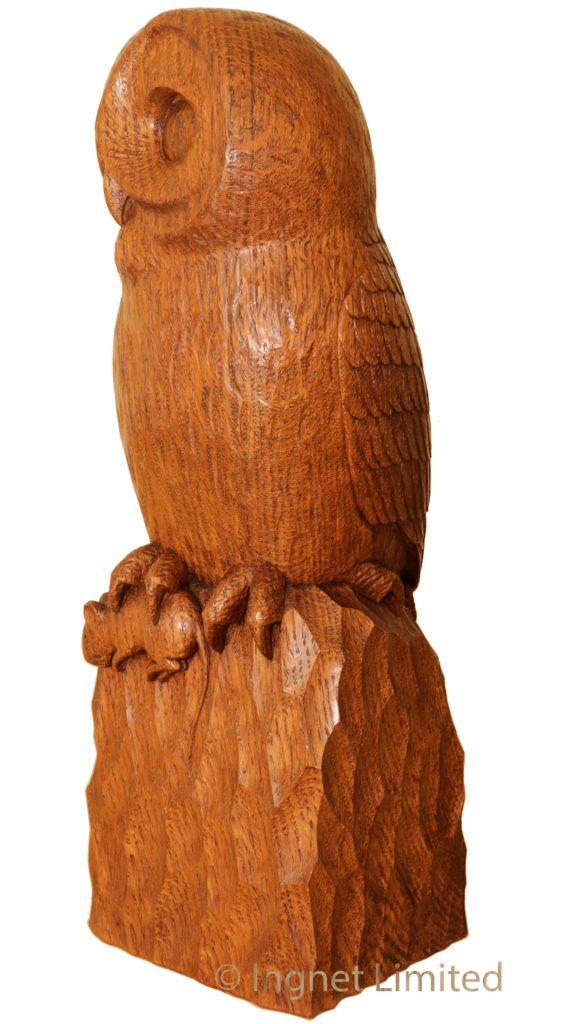 ROBERT MOUSEMAN THOMPSON SPARROW HAWK AND OWL OAK CARVINGS – Ingnet