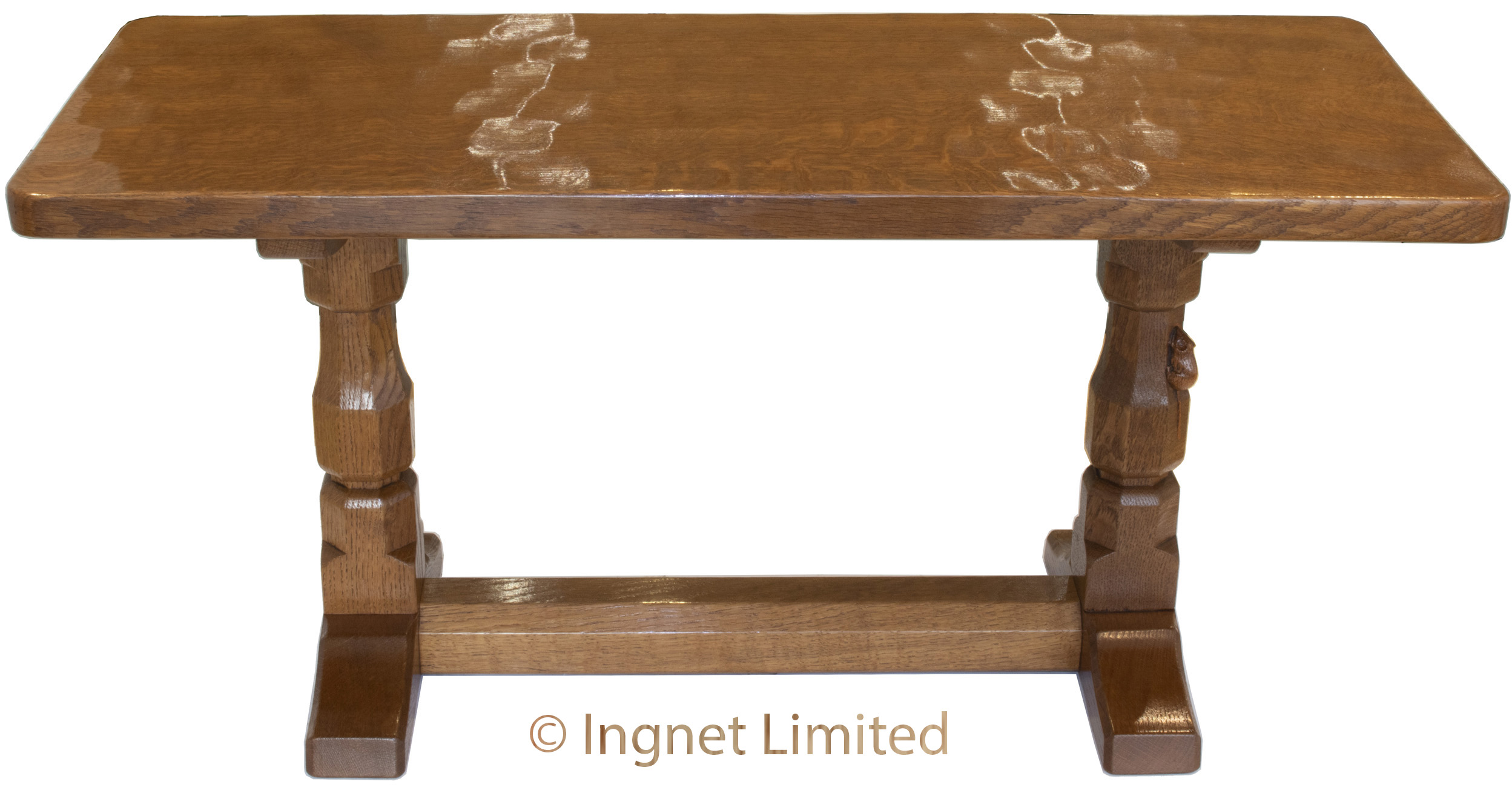 ROBERT MOUSEMAN THOMPSON OAK ADZED COFFEE TABLE - Ingnet