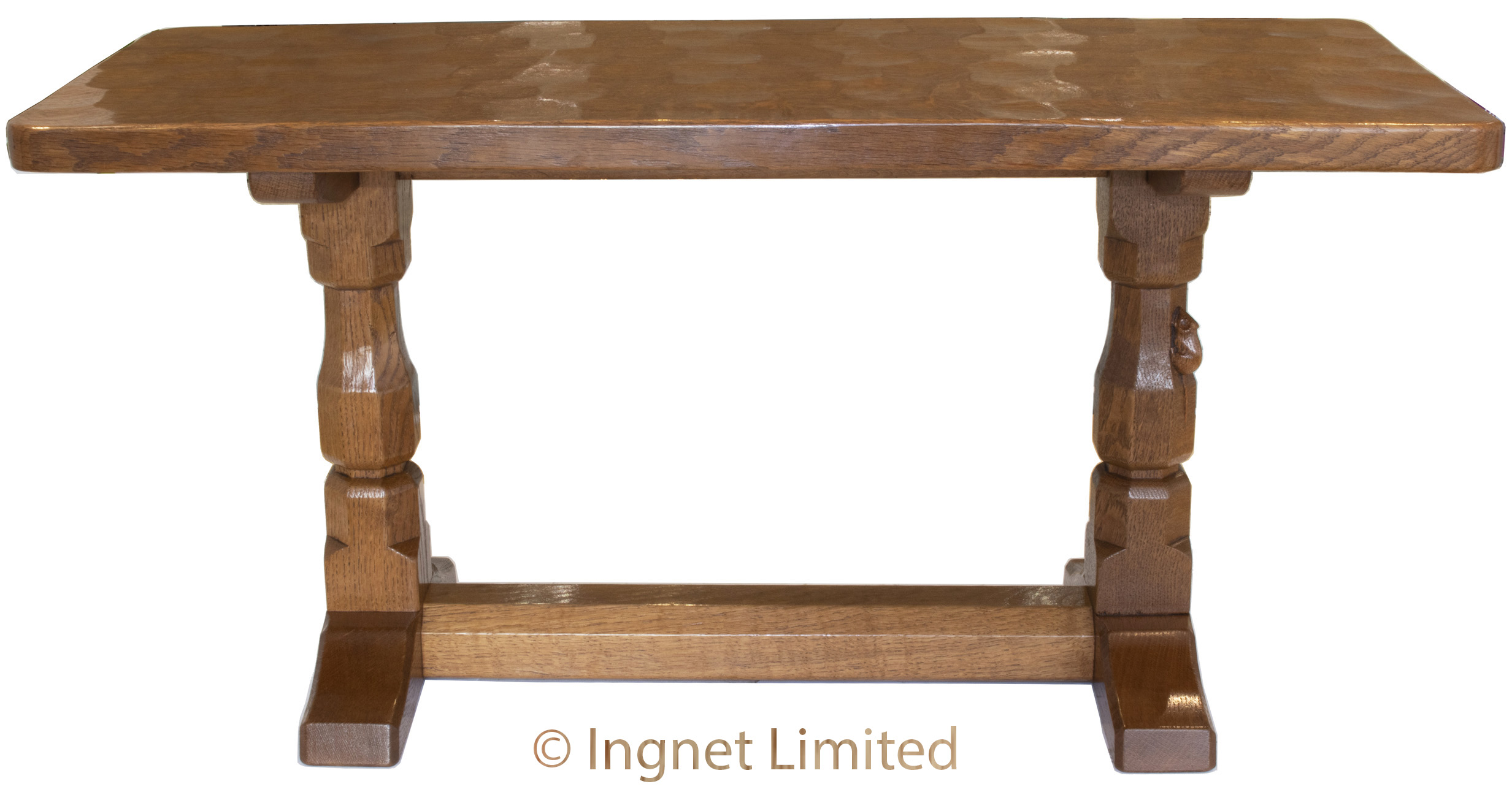 ROBERT MOUSEMAN THOMPSON OAK ADZED COFFEE TABLE - Ingnet