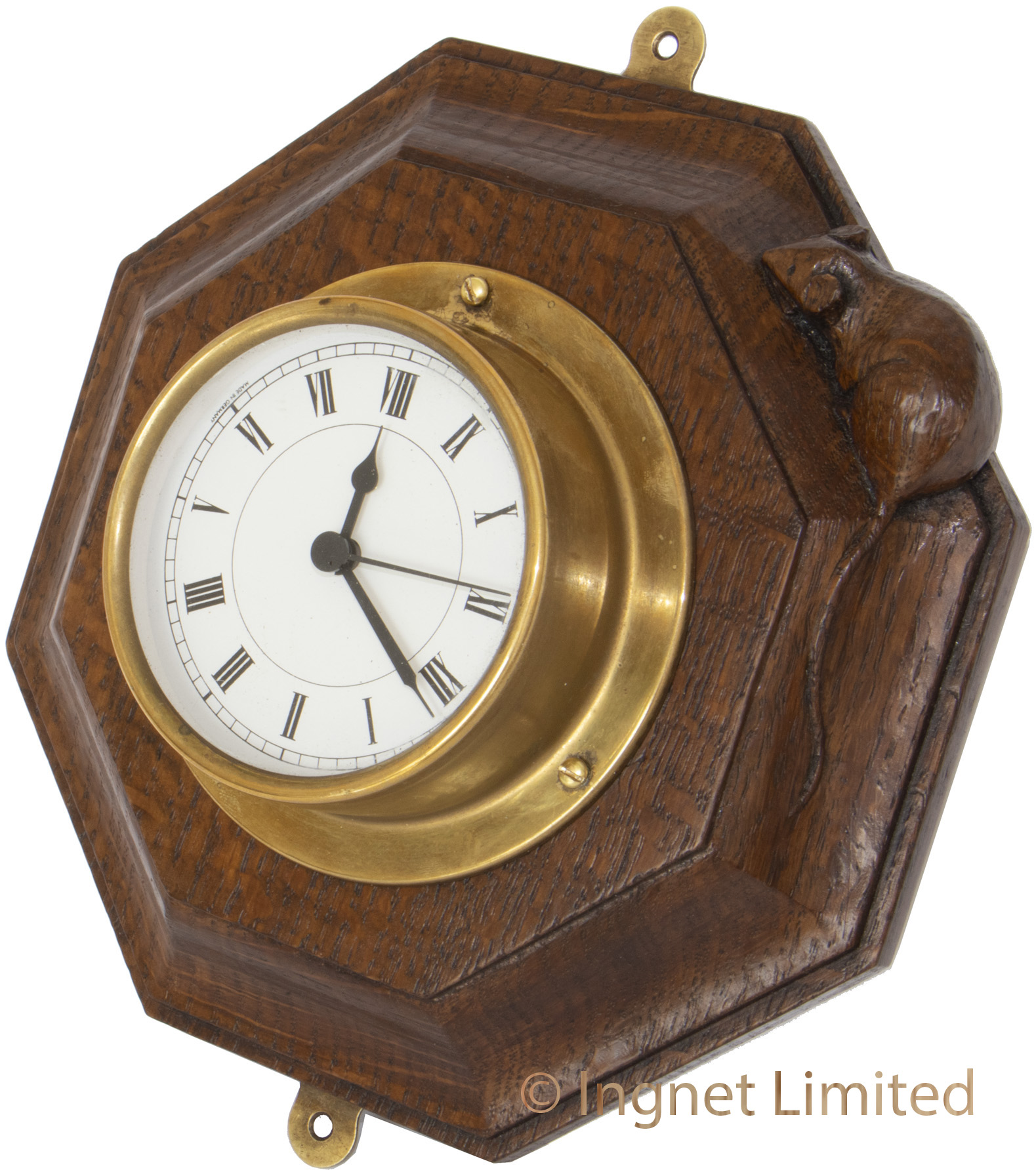 ROBERT MOUSEMAN THOMPSON VINTAGE OAK WALL CLOCK - Ingnet