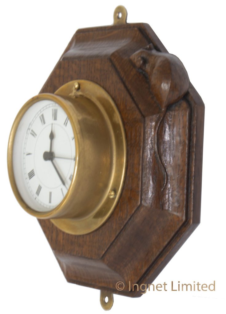 ROBERT MOUSEMAN THOMPSON VINTAGE OAK WALL CLOCK - Ingnet