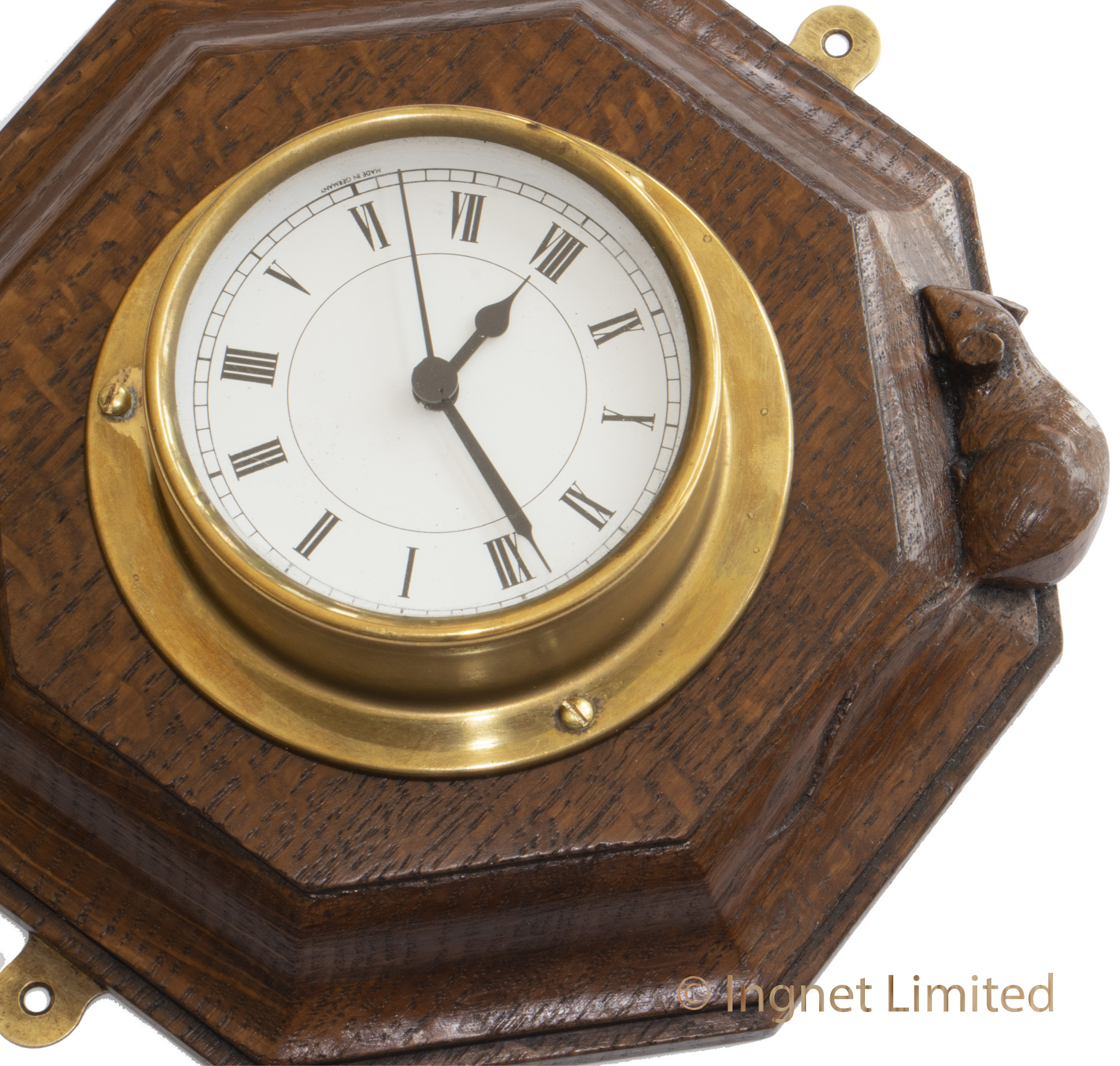 ROBERT MOUSEMAN THOMPSON VINTAGE OAK WALL CLOCK - Ingnet