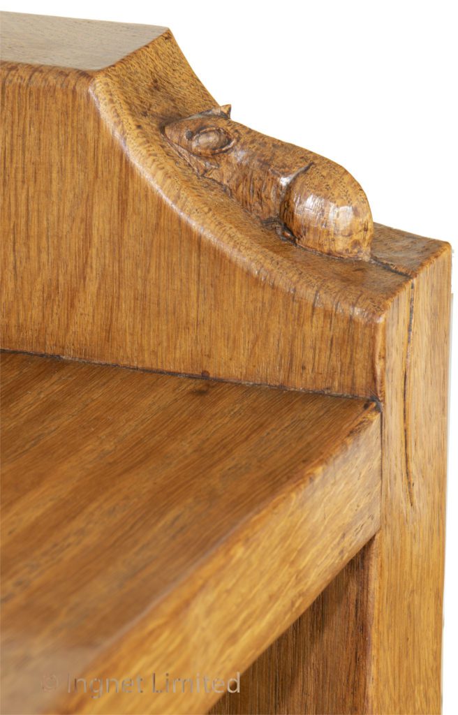 ROBERT MOUSEMAN THOMPSON 4 FOOT VINTAGE ADZED OPEN BOOKCASE – Ingnet