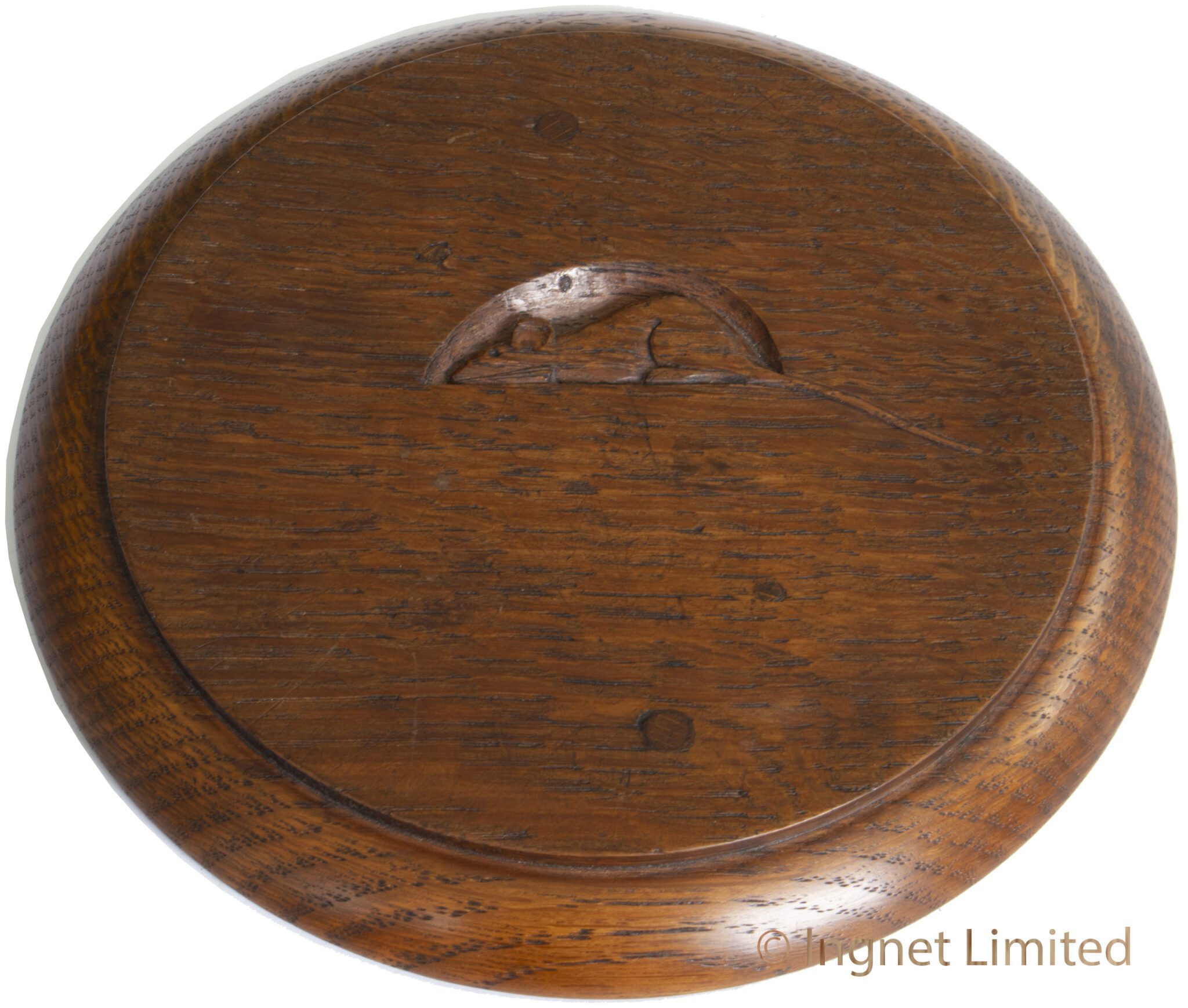 ROBERT MOUSEMAN THOMPSON SHALLOW OAK PLATE | Ingnet