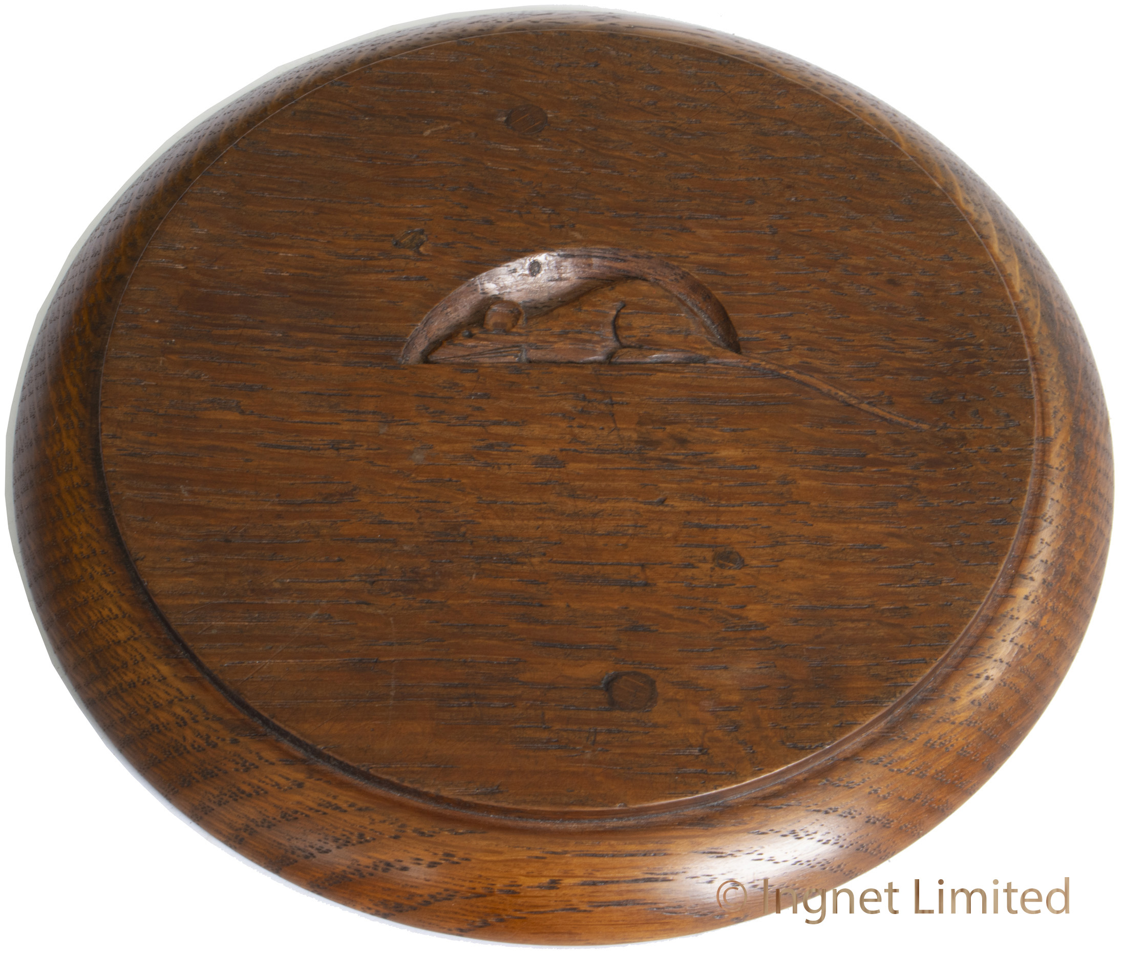 ROBERT MOUSEMAN THOMPSON SHALLOW OAK PLATE - Ingnet