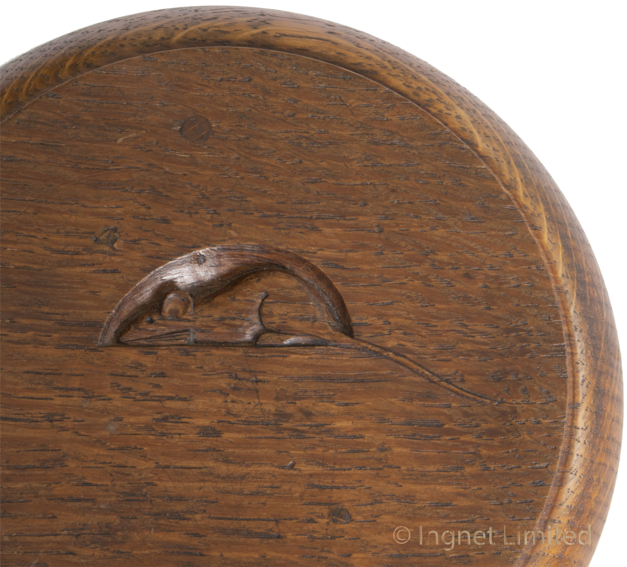 ROBERT MOUSEMAN THOMPSON SHALLOW OAK PLATE - Ingnet