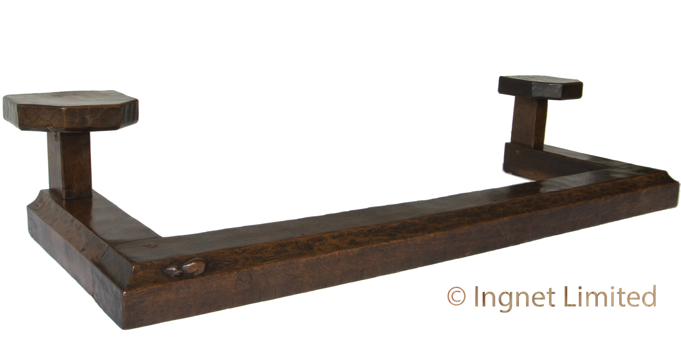 ROBERT MOUSEMAN THOMPSON EARLY ADZED OAK FIREPLACE FENDER – Ingnet
