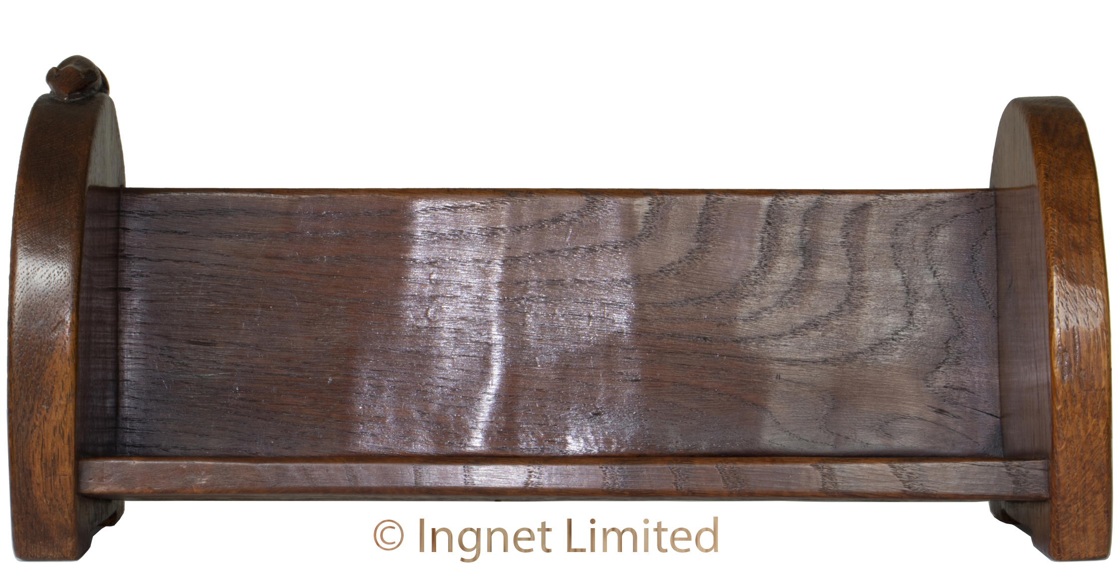 ROBERT MOUSEMAN THOMPSON EARLY ADZED ROUND ENDED BOOK TROUGH - Ingnet