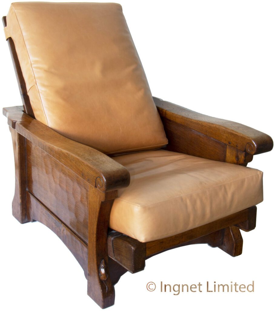 ROBERT MOUSEMAN THOMPSON RARE EARLY OAK READING CHAIR – Ingnet