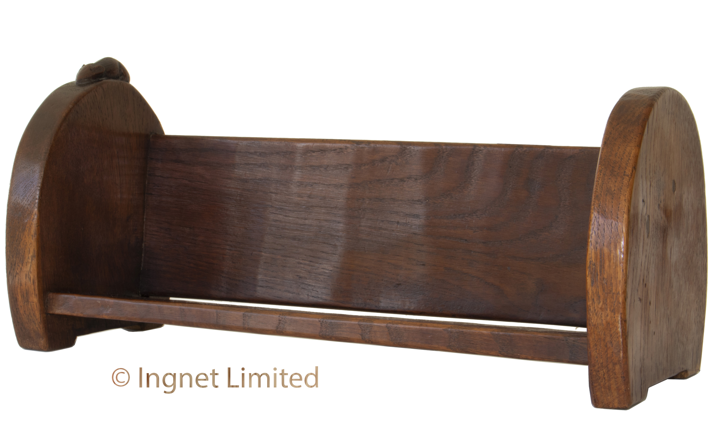 ROBERT MOUSEMAN THOMPSON EARLY ADZED ROUND ENDED BOOK TROUGH - Ingnet