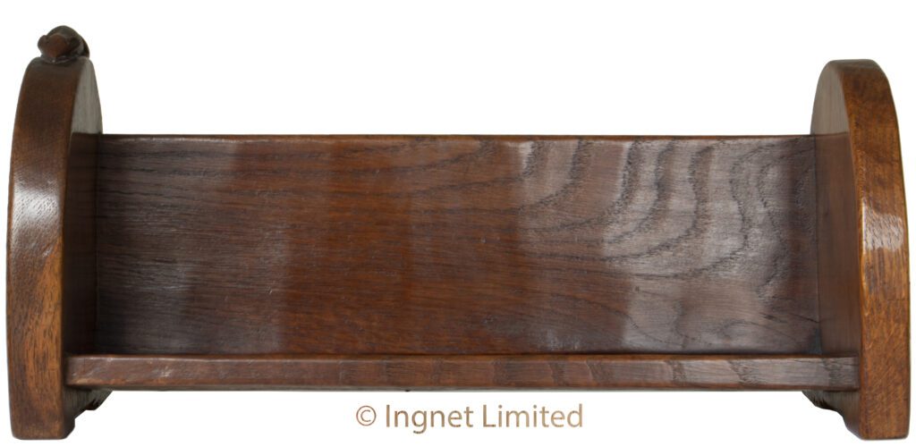 ROBERT MOUSEMAN THOMPSON EARLY ADZED ROUND ENDED BOOK TROUGH - Ingnet