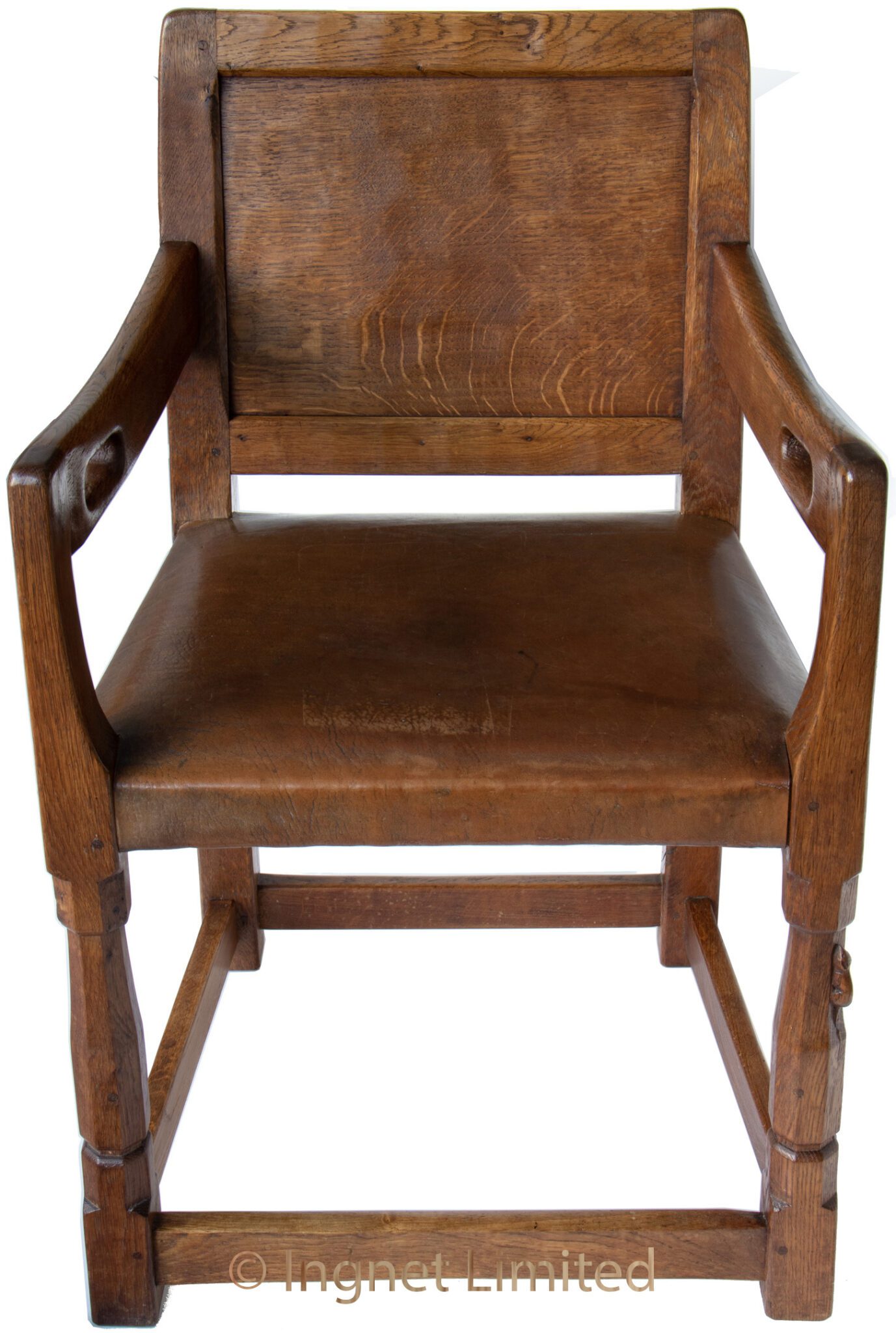 ROBERT MOUSEMAN THOMPSON RARE EARLY OAK CHAIR - Ingnet