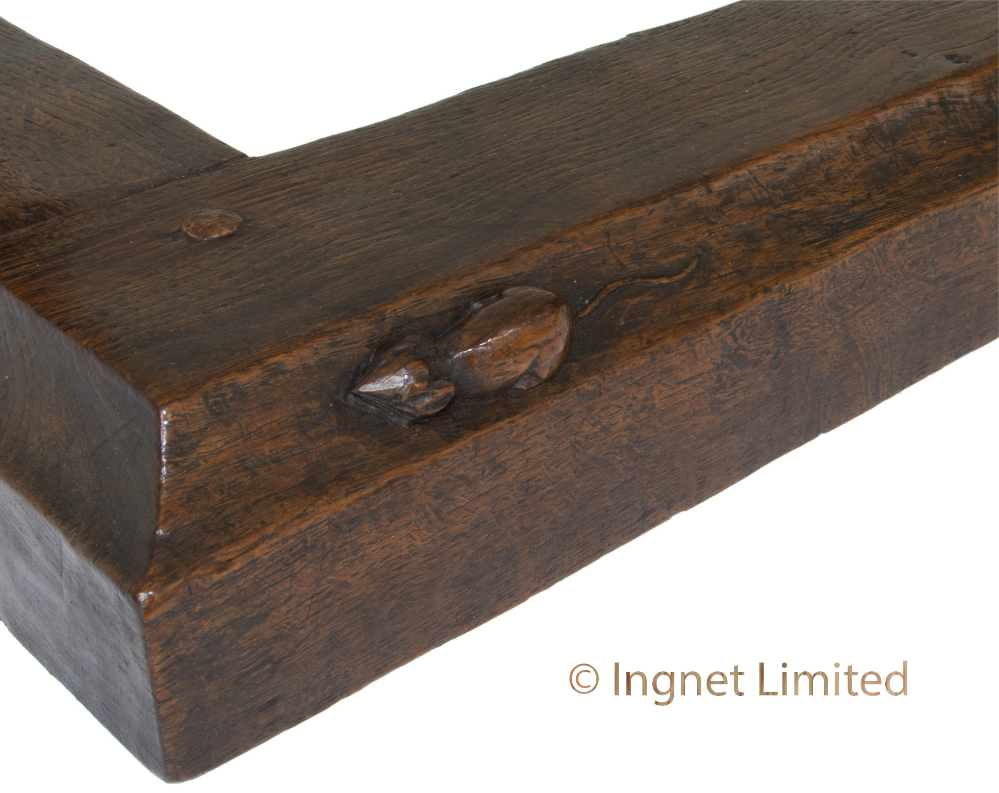 ROBERT MOUSEMAN THOMPSON EARLY ADZED OAK FIREPLACE FENDER – Ingnet