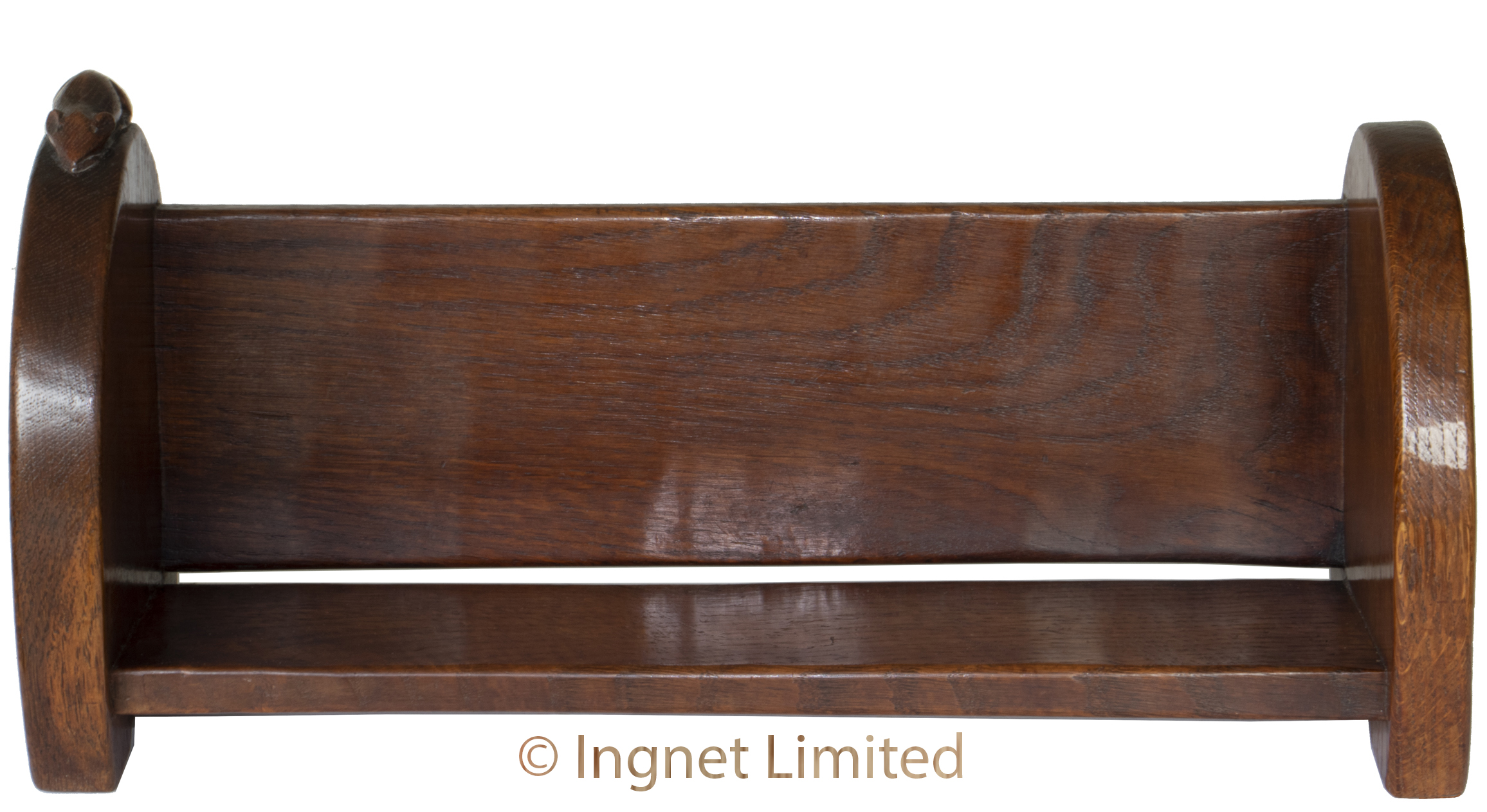 ROBERT MOUSEMAN THOMPSON EARLY ADZED ROUND ENDED BOOK TROUGH - Ingnet