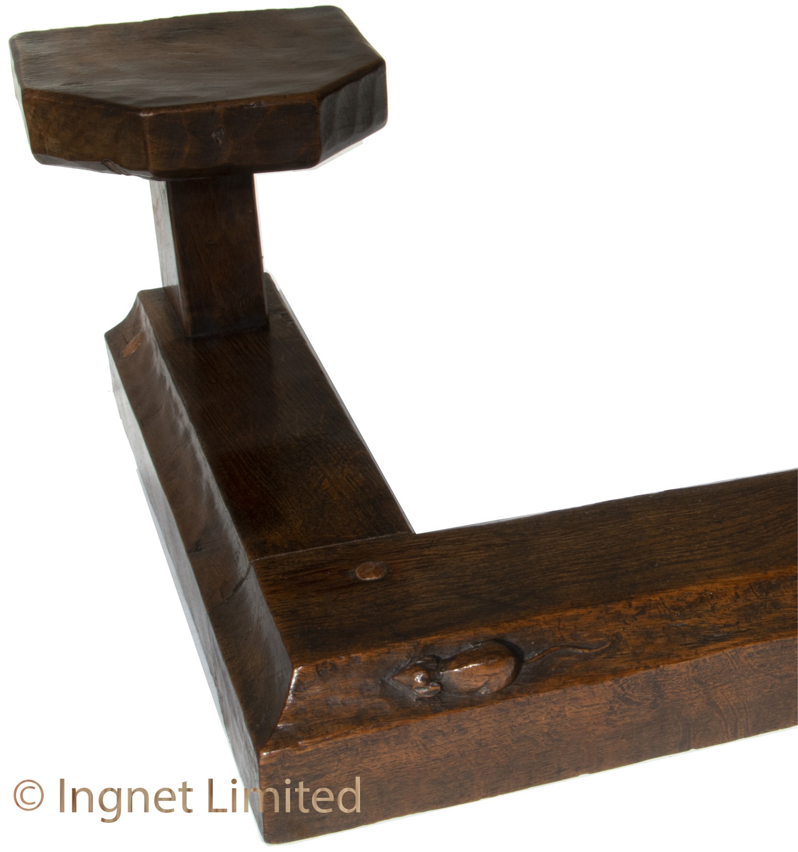 ROBERT MOUSEMAN THOMPSON EARLY ADZED OAK FIREPLACE FENDER – Ingnet