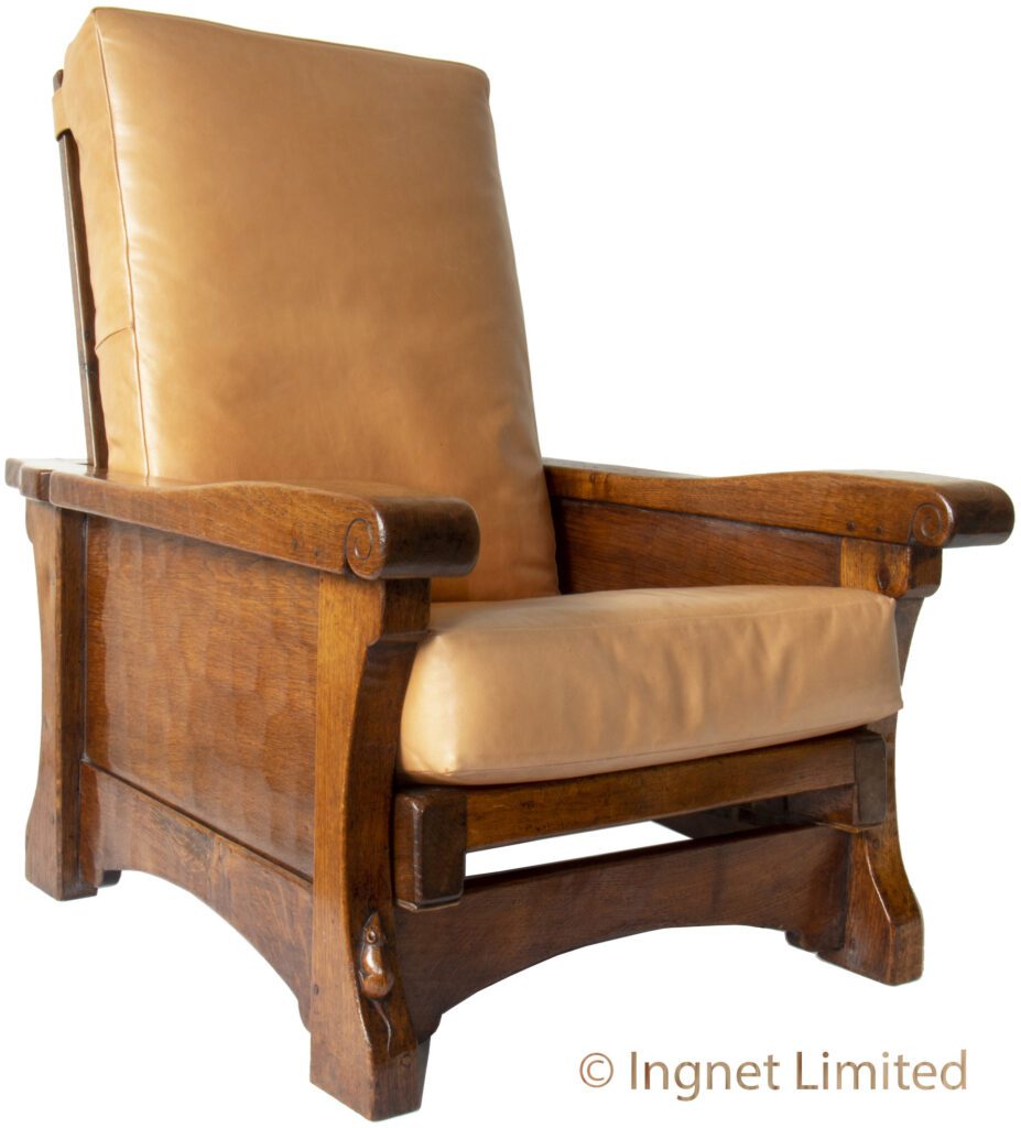 ROBERT MOUSEMAN THOMPSON RARE EARLY OAK READING CHAIR – Ingnet