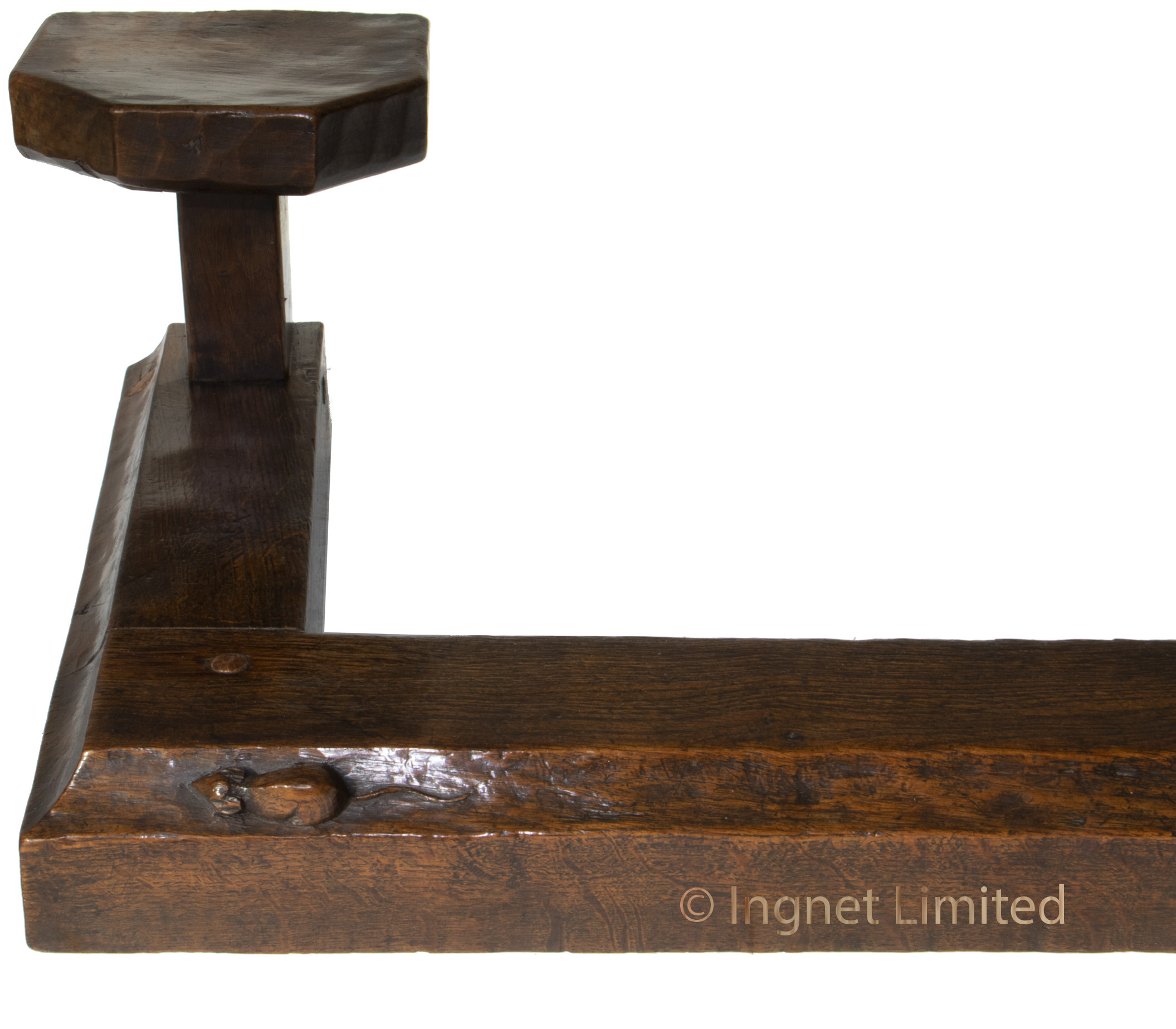 ROBERT MOUSEMAN THOMPSON EARLY ADZED OAK FIREPLACE FENDER – Ingnet