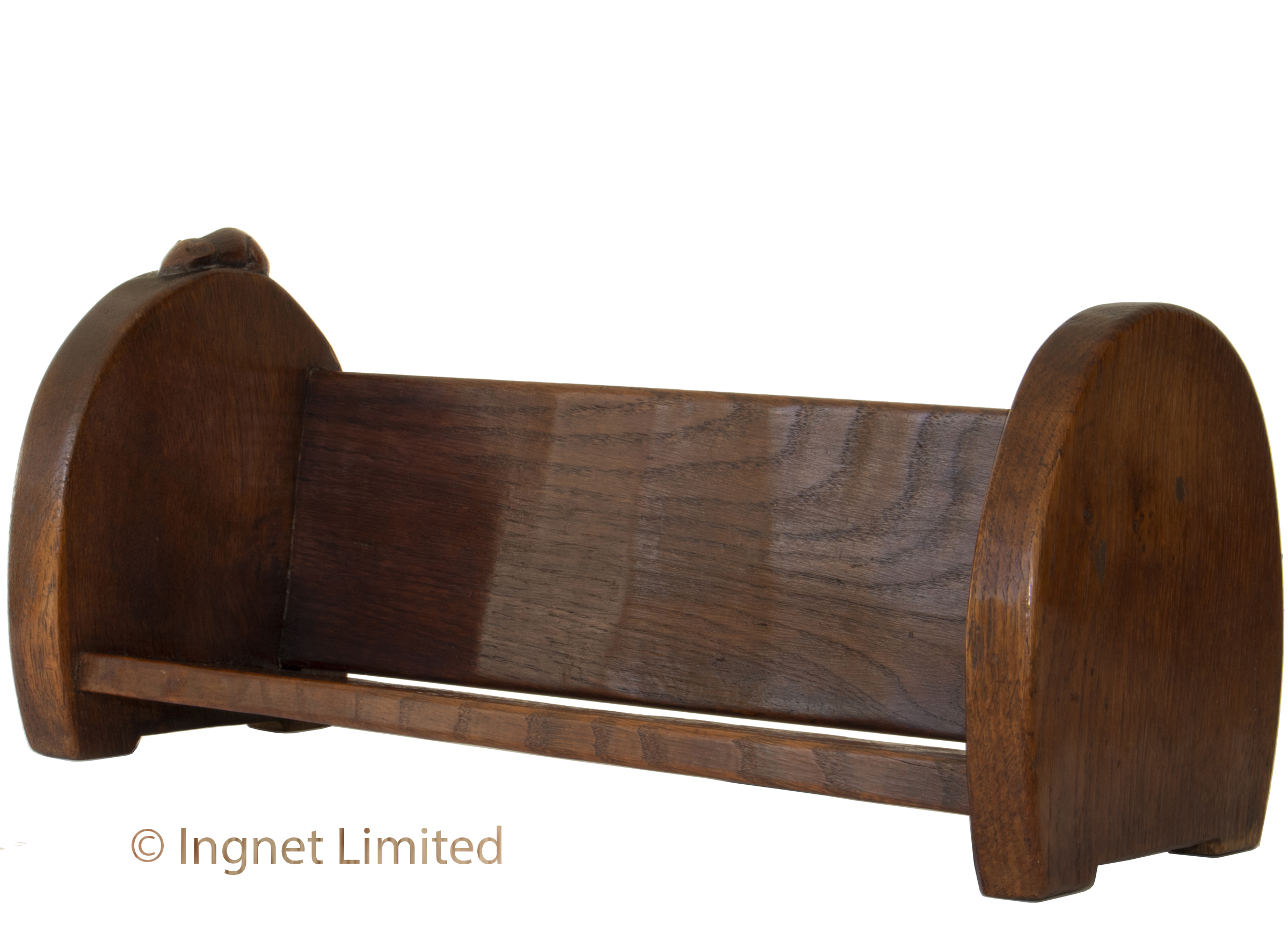 ROBERT MOUSEMAN THOMPSON EARLY ADZED ROUND ENDED BOOK TROUGH - Ingnet