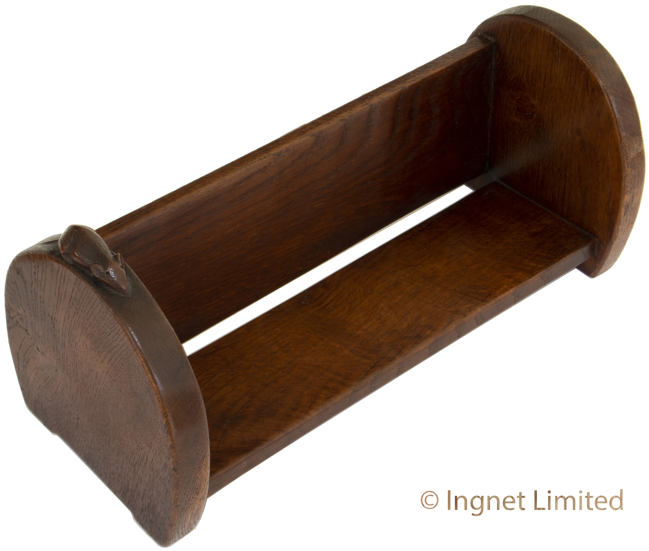 ROBERT MOUSEMAN THOMPSON EARLY ADZED ROUND ENDED BOOK TROUGH - Ingnet