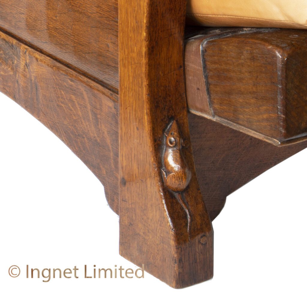 ROBERT MOUSEMAN THOMPSON RARE EARLY OAK READING CHAIR – Ingnet
