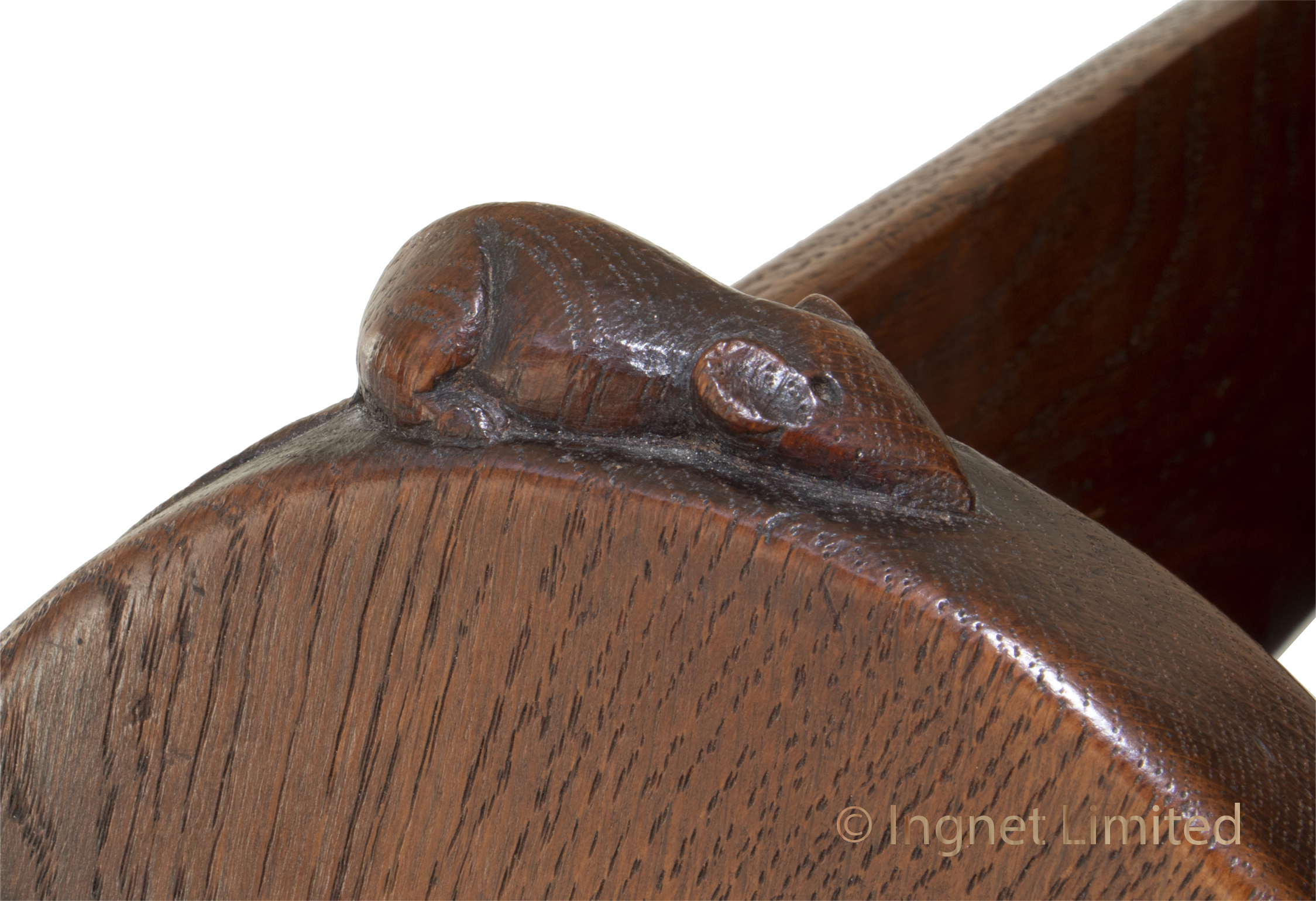 ROBERT MOUSEMAN THOMPSON EARLY ADZED ROUND ENDED BOOK TROUGH - Ingnet