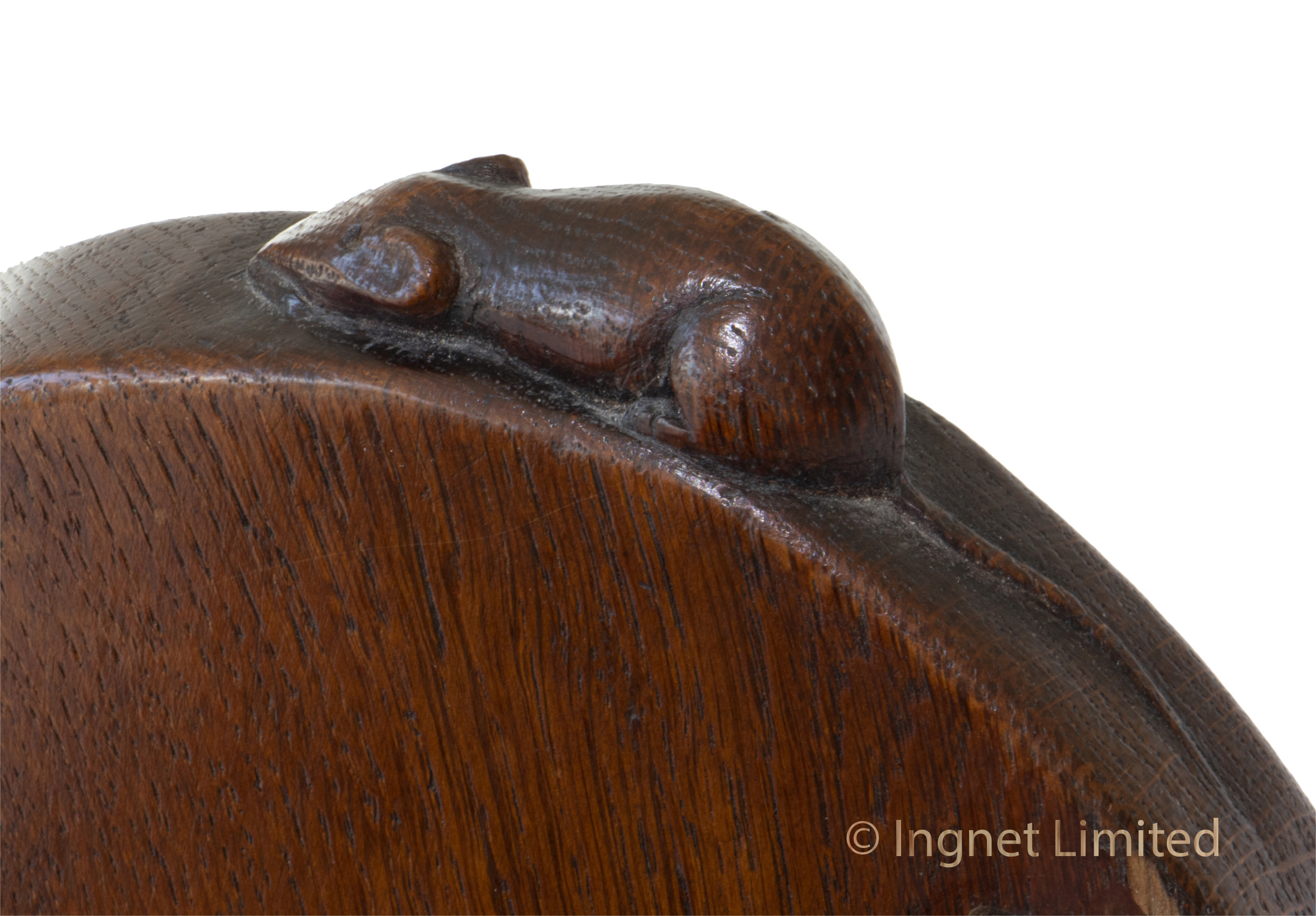 ROBERT MOUSEMAN THOMPSON EARLY ADZED ROUND ENDED BOOK TROUGH - Ingnet