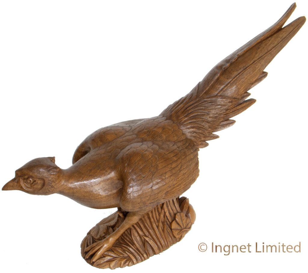 ROBERT MOUSEMAN THOMPSON CARVED OAK PHEASANT – Ingnet