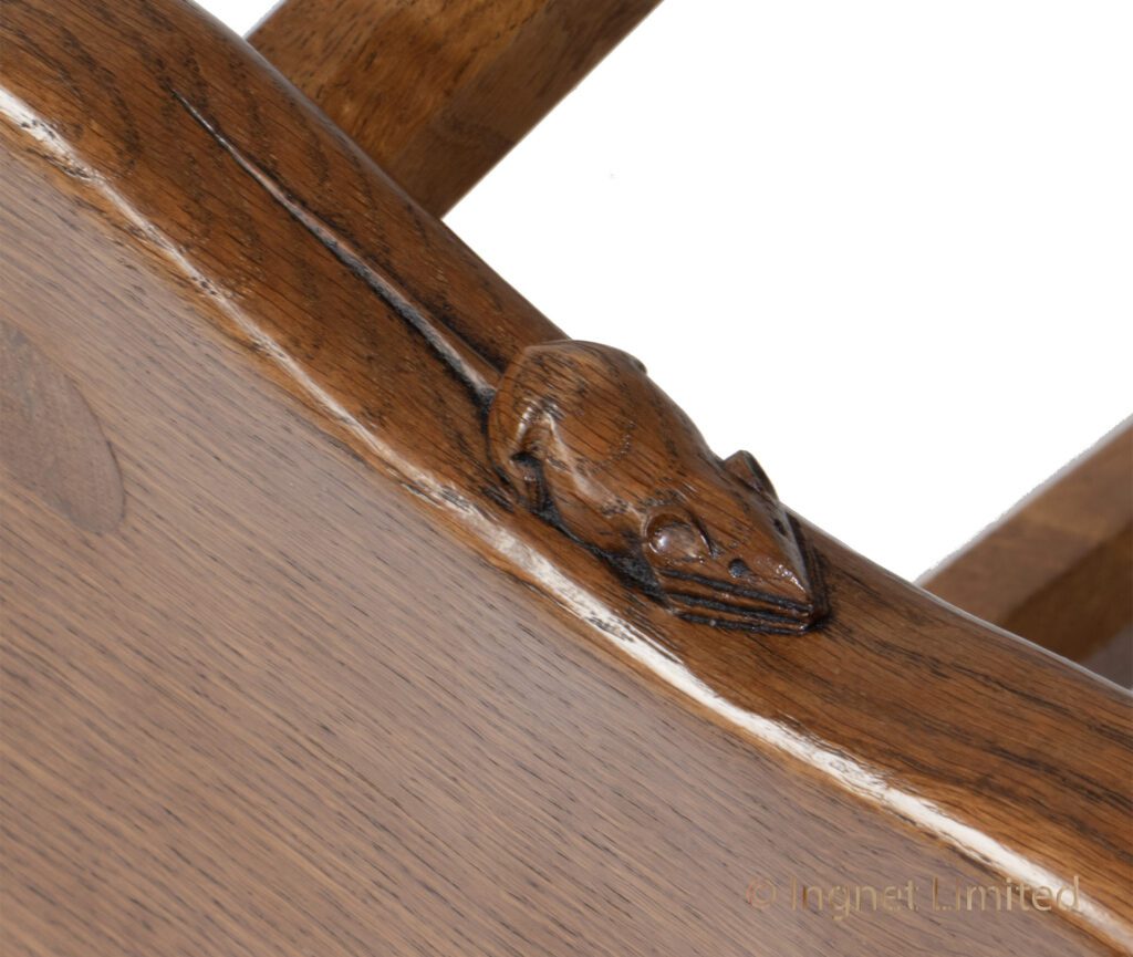 ROBERT MOUSEMAN THOMPSON 4 LEGGED ADZED OAK STOOL – Ingnet