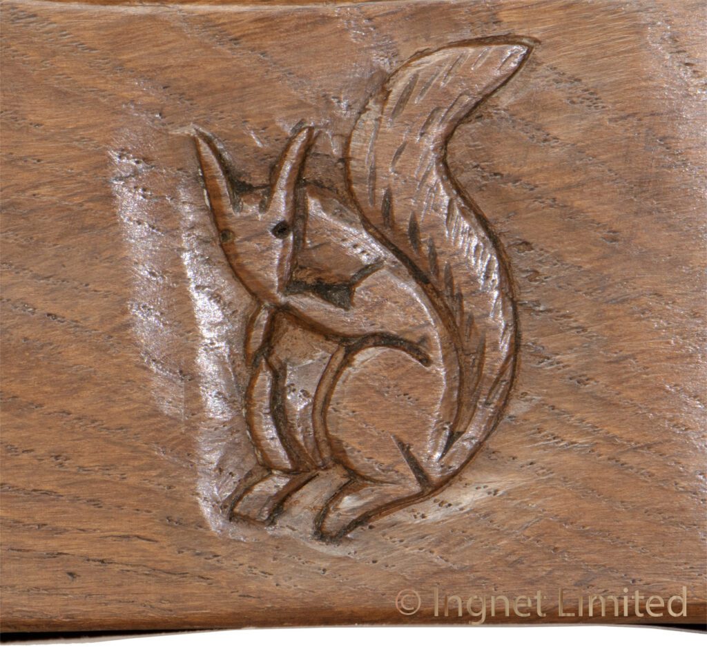 SQUIRRELMAN OAK ADZED CORNER CUPBOARD – Ingnet