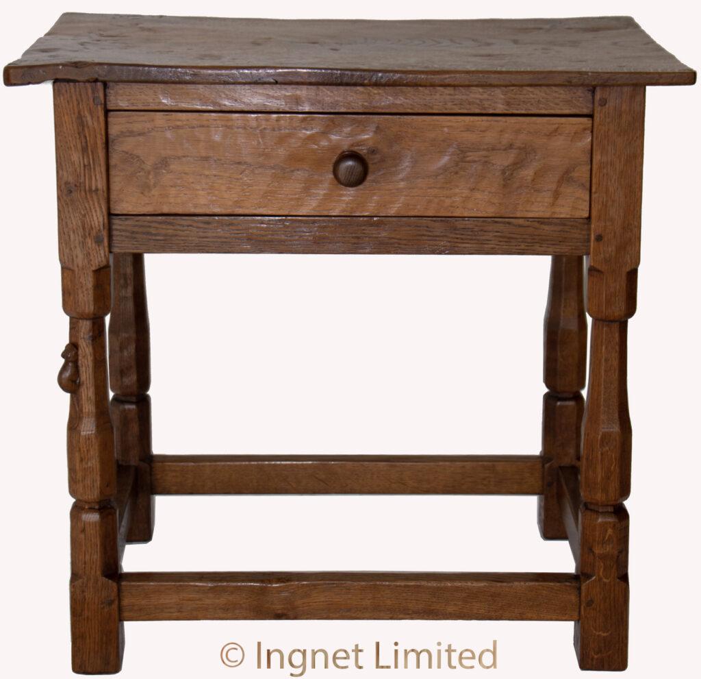ROBERT MOUSEMAN THOMPSON EARLY OAK SIDE TABLE – Ingnet