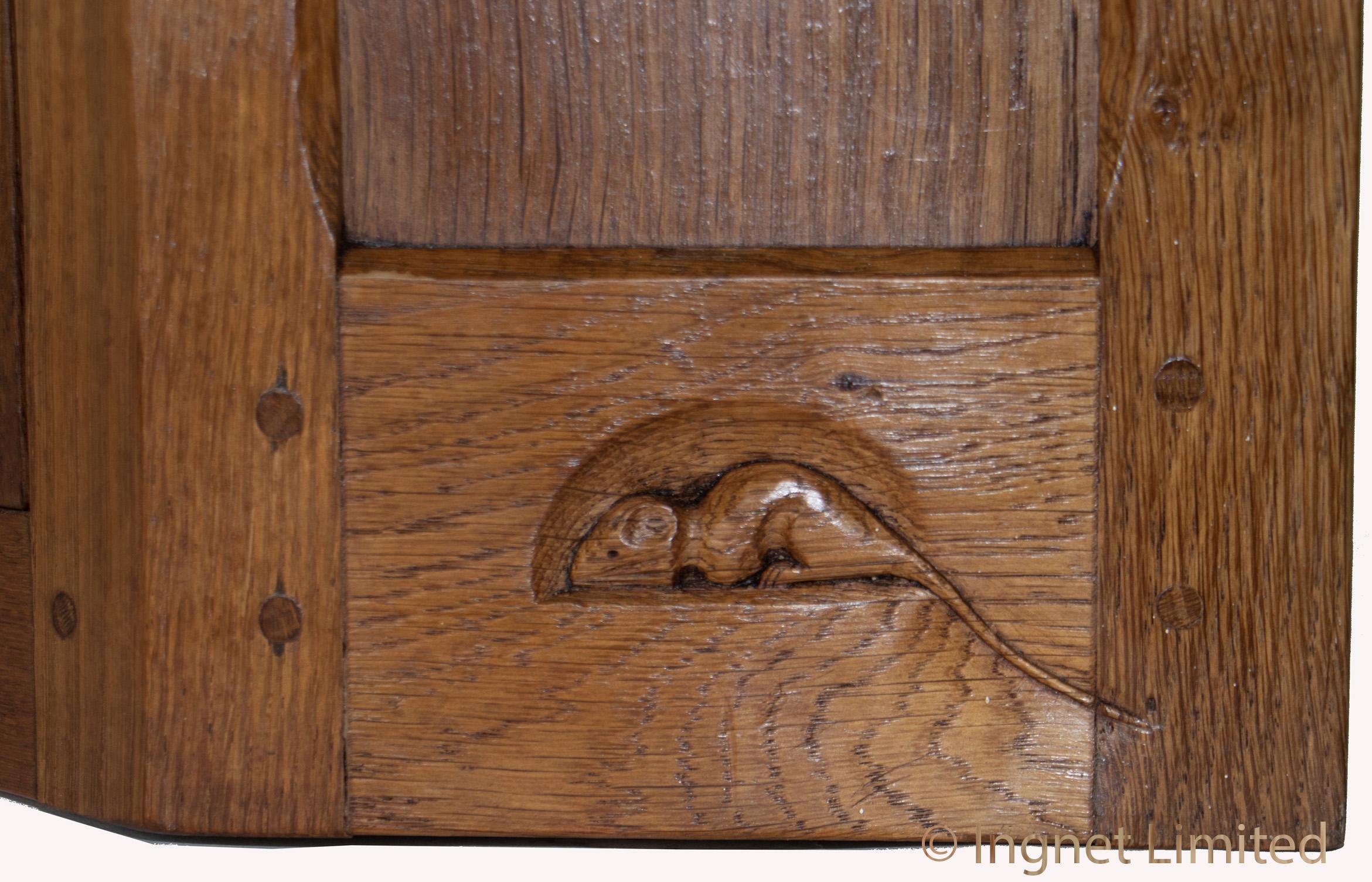 ROBERT MOUSEMAN THOMPSON VINTAGE ADZED CORNER CUPBOARD – Ingnet