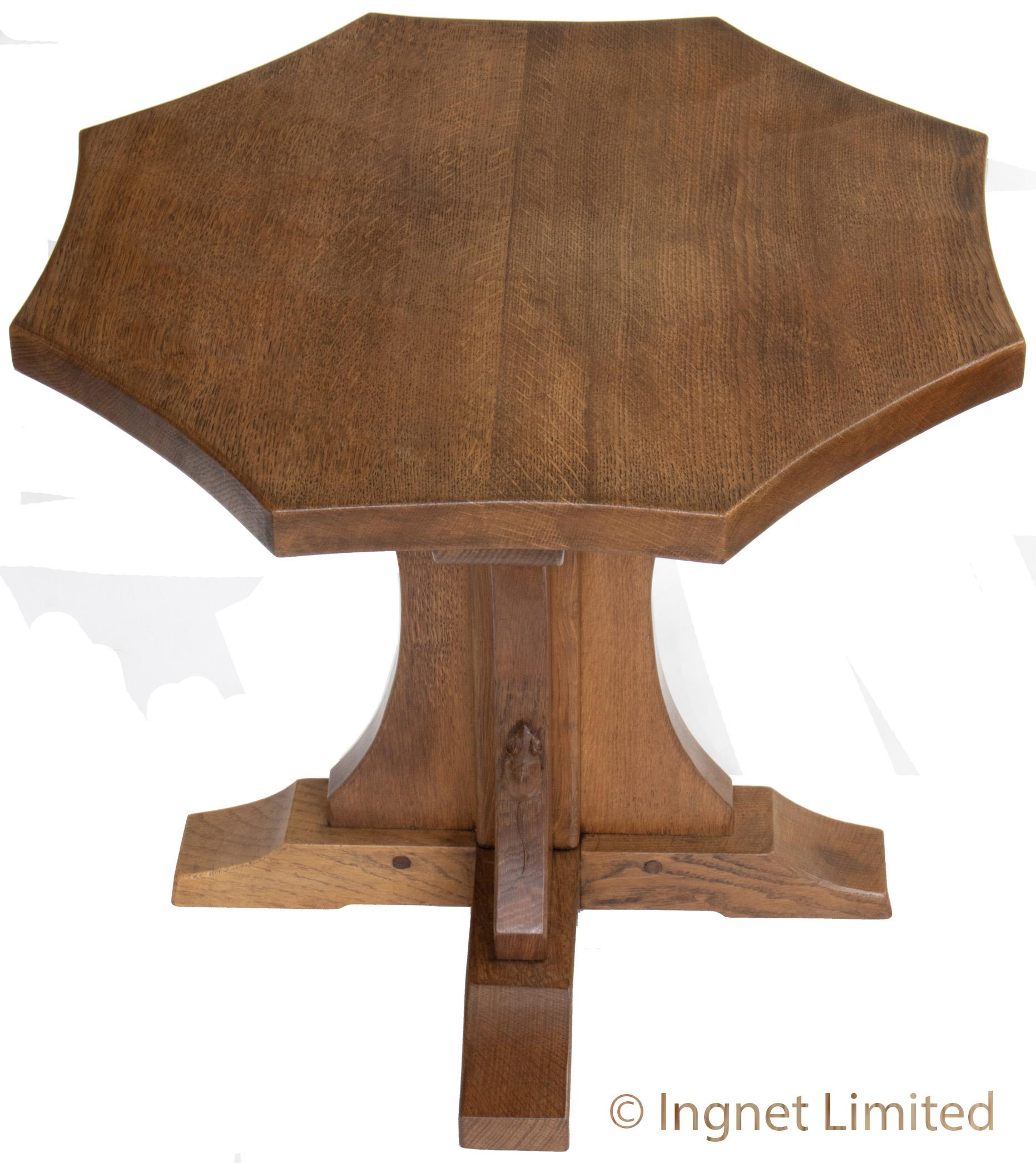 ROBERT MOUSEMAN THOMPSON VINTAGE OCTAGONAL OAK COFFEE TABLE – Ingnet