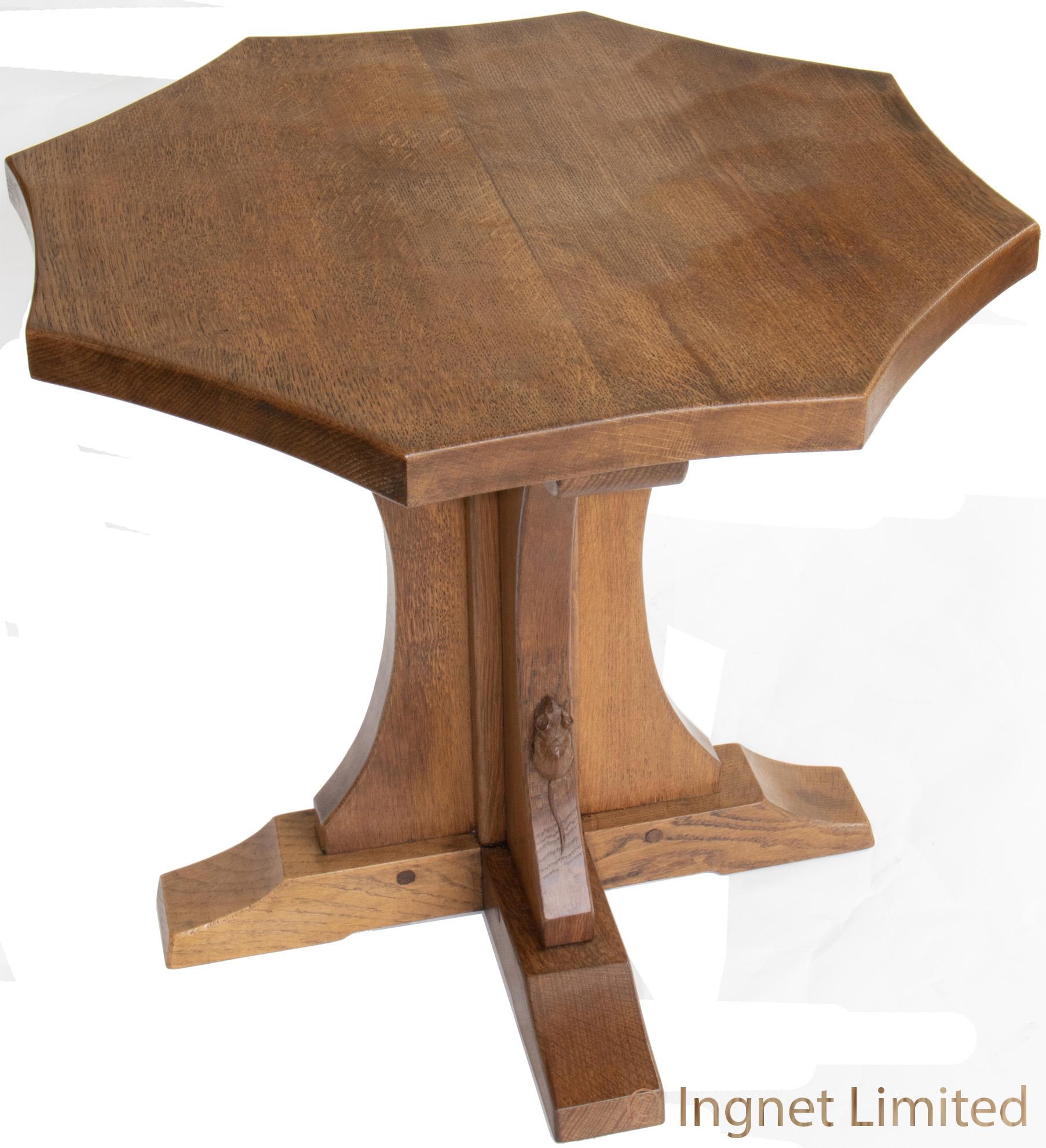 ROBERT MOUSEMAN THOMPSON VINTAGE OCTAGONAL OAK COFFEE TABLE – Ingnet