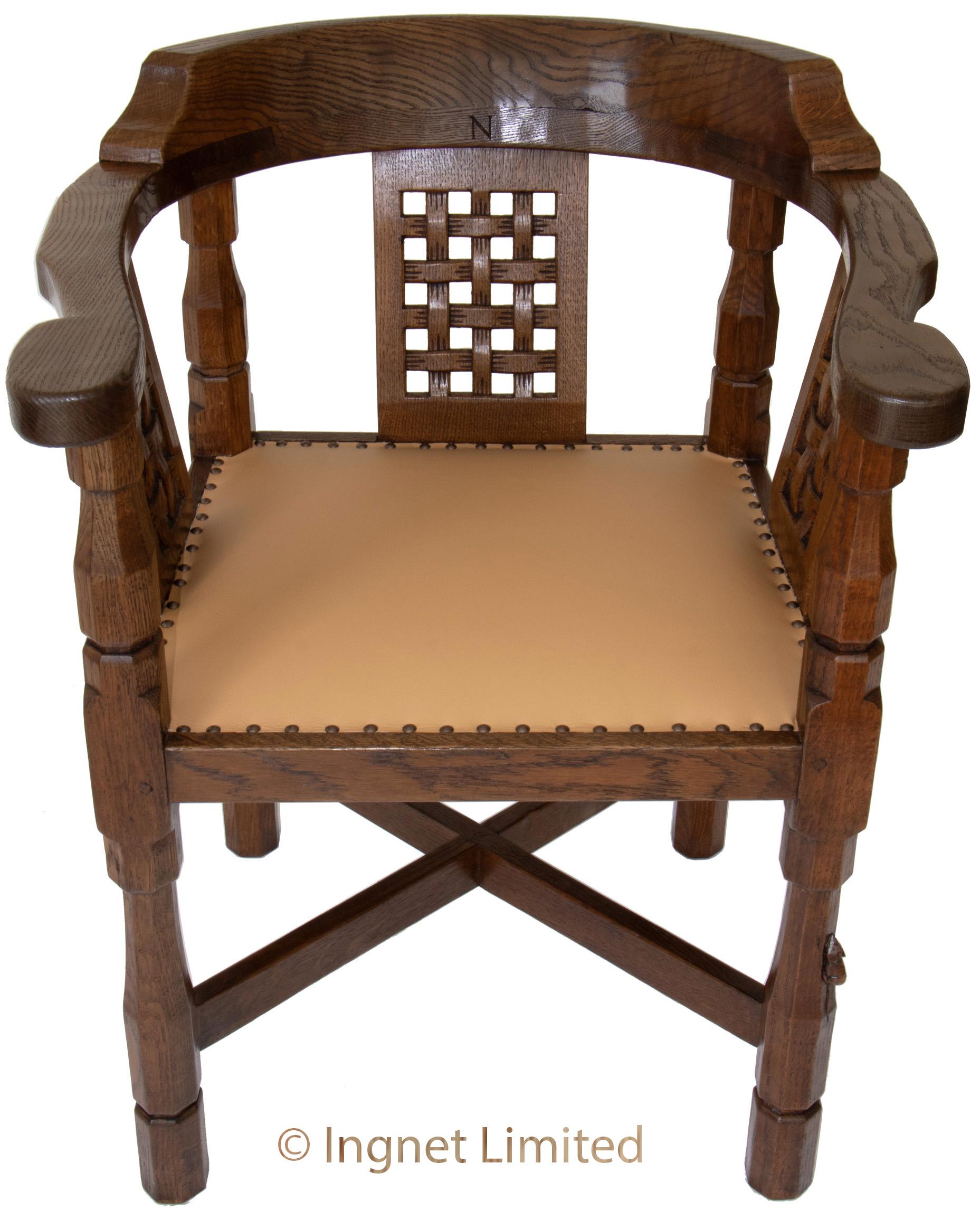 ROBERT MOUSEMAN THOMPSON EARLY OAK MONKS CHAIR – Ingnet