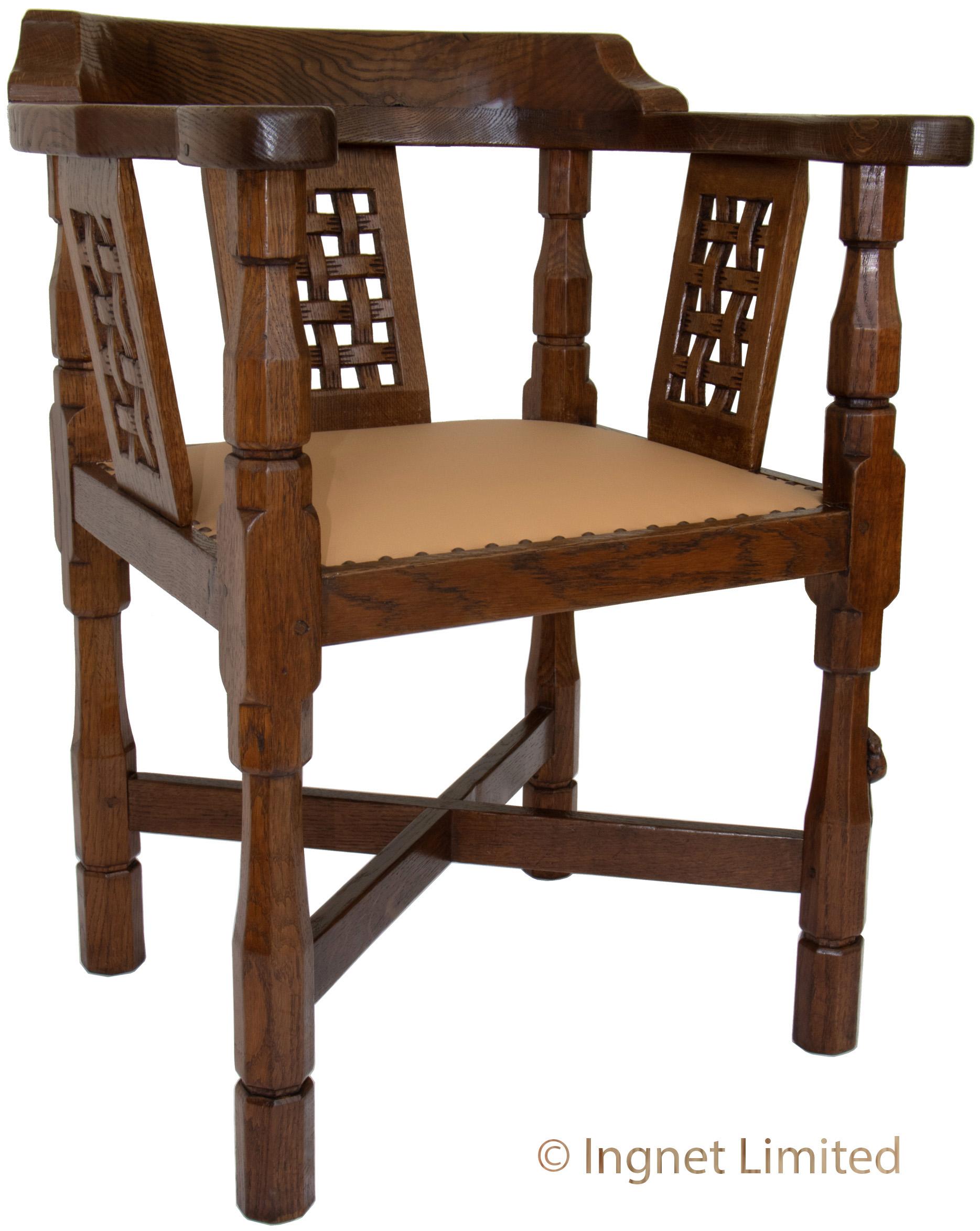 ROBERT MOUSEMAN THOMPSON EARLY OAK MONKS CHAIR – Ingnet