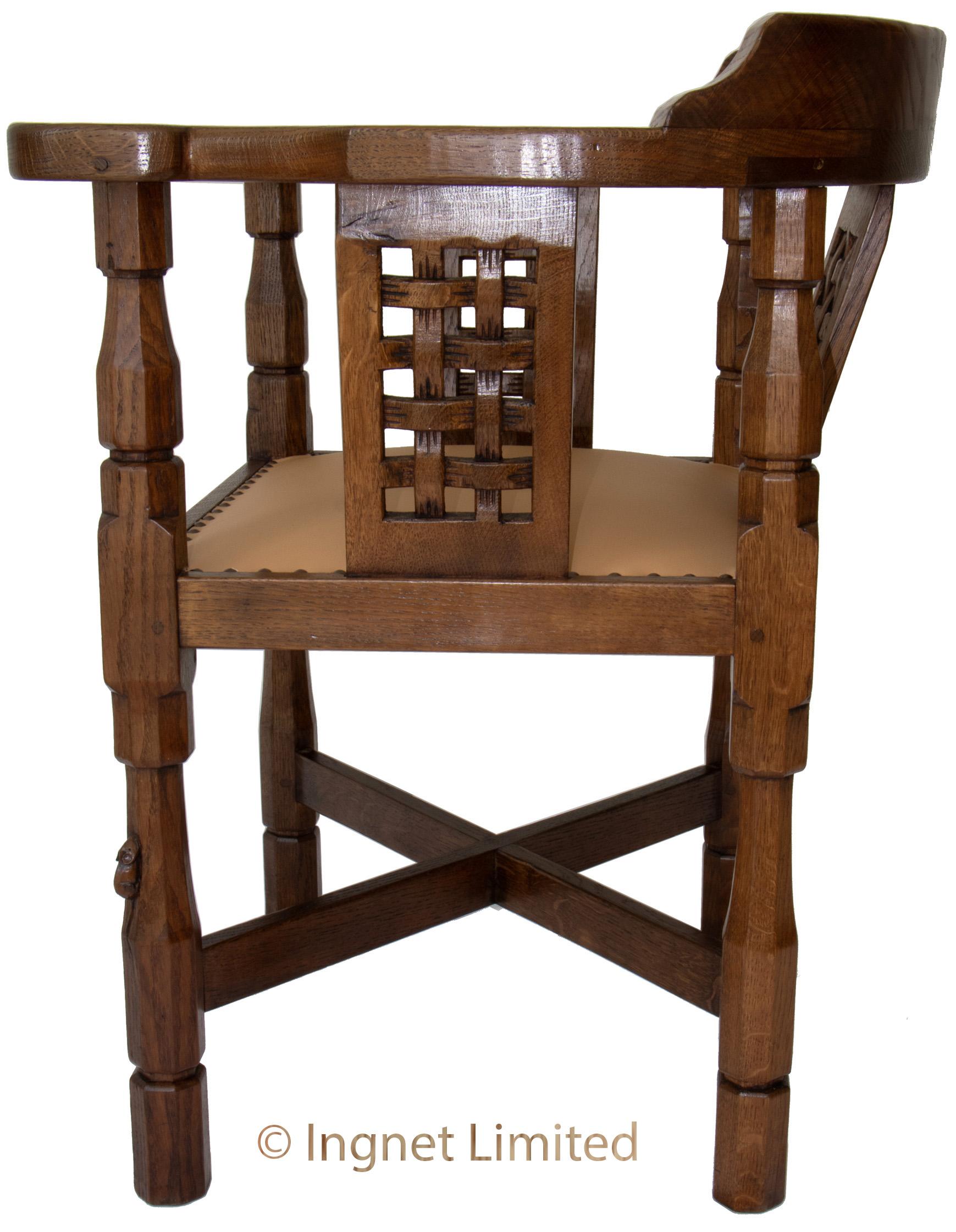 ROBERT MOUSEMAN THOMPSON EARLY OAK MONKS CHAIR – Ingnet