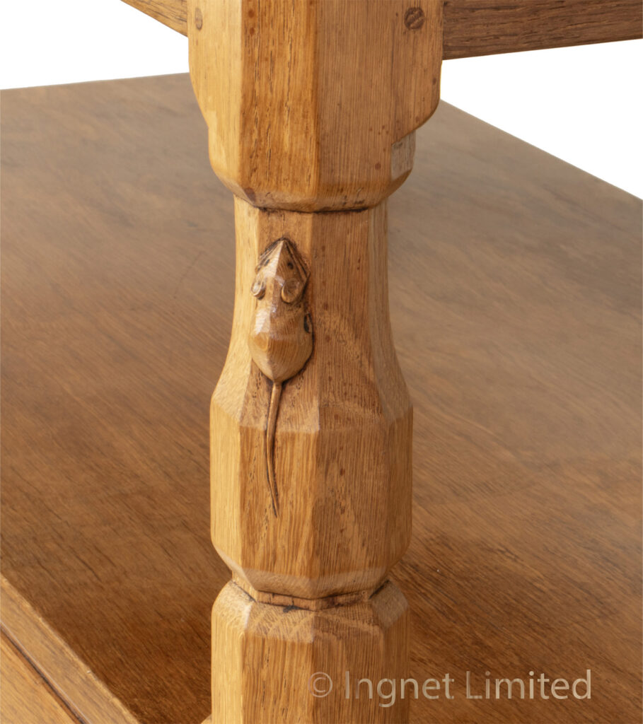 ROBERT MOUSEMAN THOMPSON ADZED OAK SIDE/HALL TABLE – Ingnet