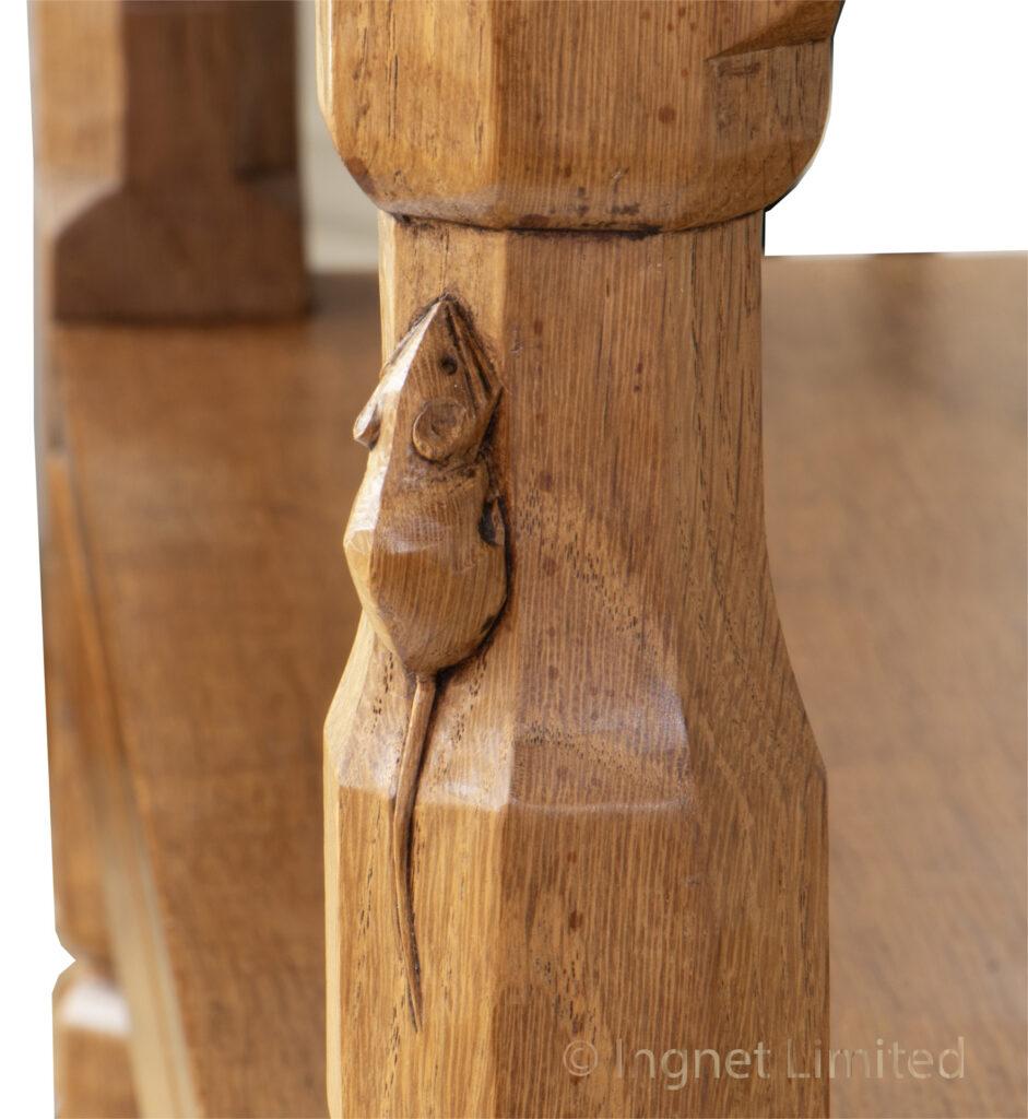 ROBERT MOUSEMAN THOMPSON ADZED OAK SIDE/HALL TABLE – Ingnet