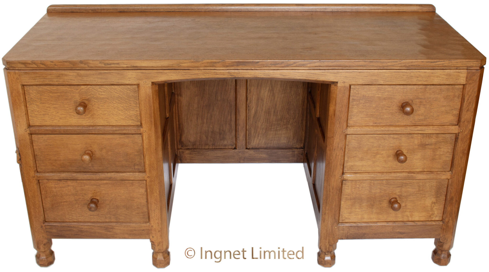 ROBERT MOUSEMAN THOMPSON OAK ADZED DESK – Ingnet
