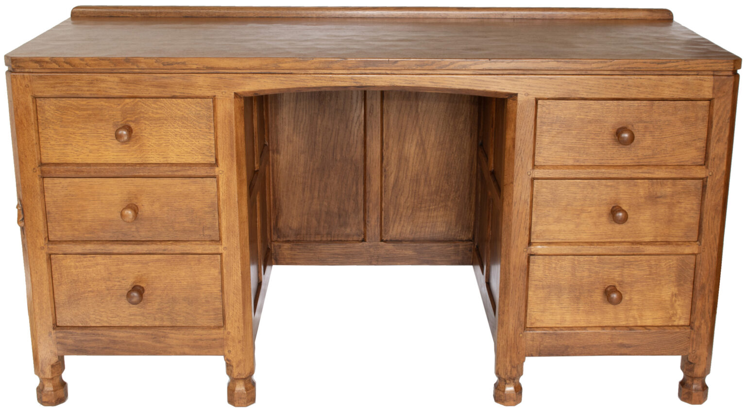 ROBERT MOUSEMAN THOMPSON OAK ADZED DESK – Ingnet
