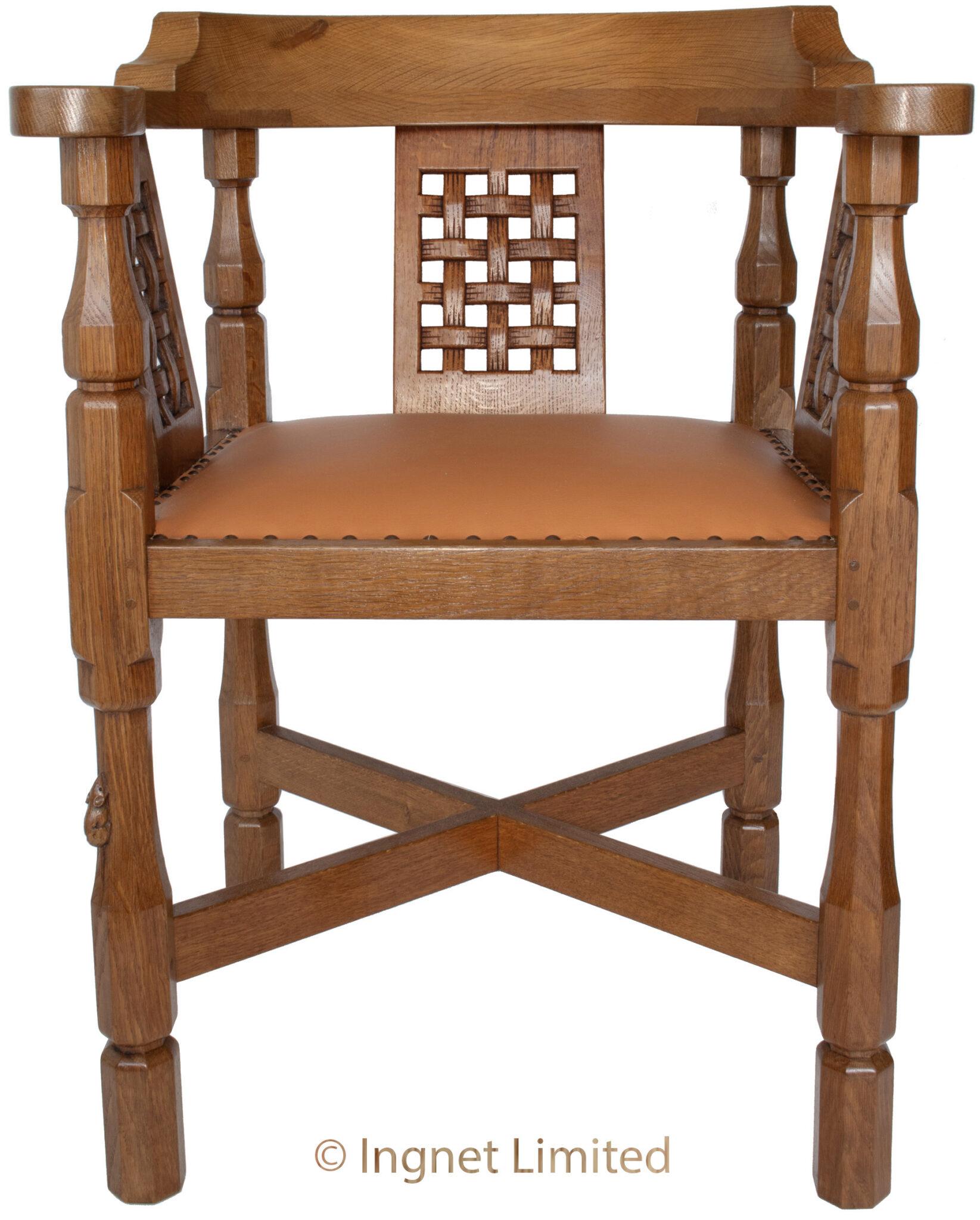 ROBERT MOUSEMAN THOMPSON VINTAGE OAK MONK’S CHAIR – Ingnet