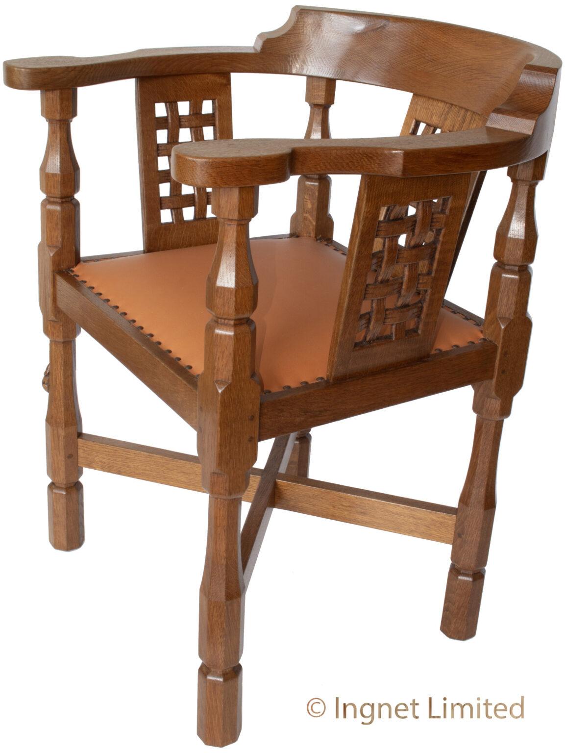 ROBERT MOUSEMAN THOMPSON VINTAGE OAK MONK’S CHAIR – Ingnet
